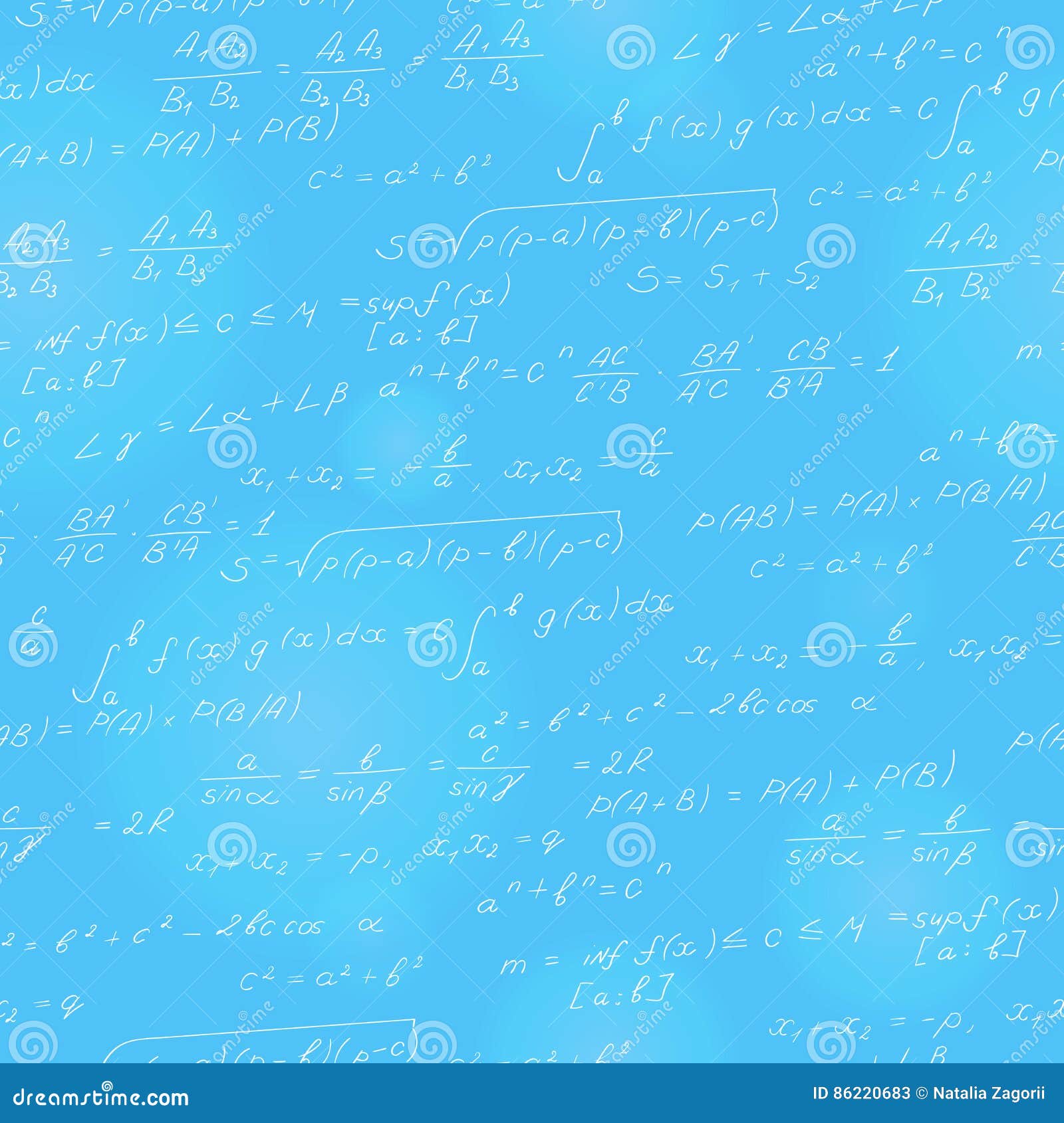 Seamless Illustration on the Theme of the Subject of Mathematics ...