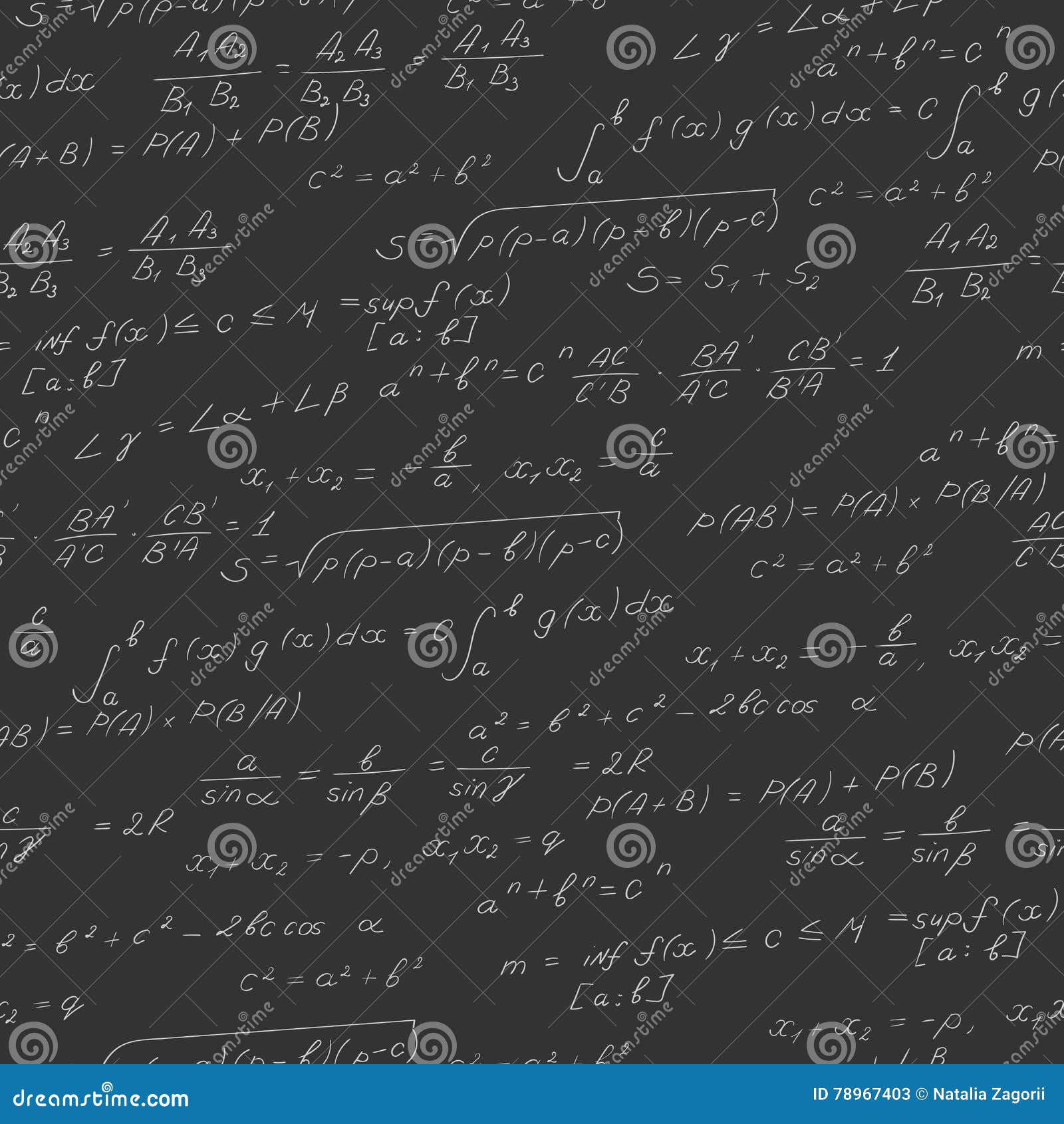 Seamless Illustration on the Theme of the Subject of Mathematics ...