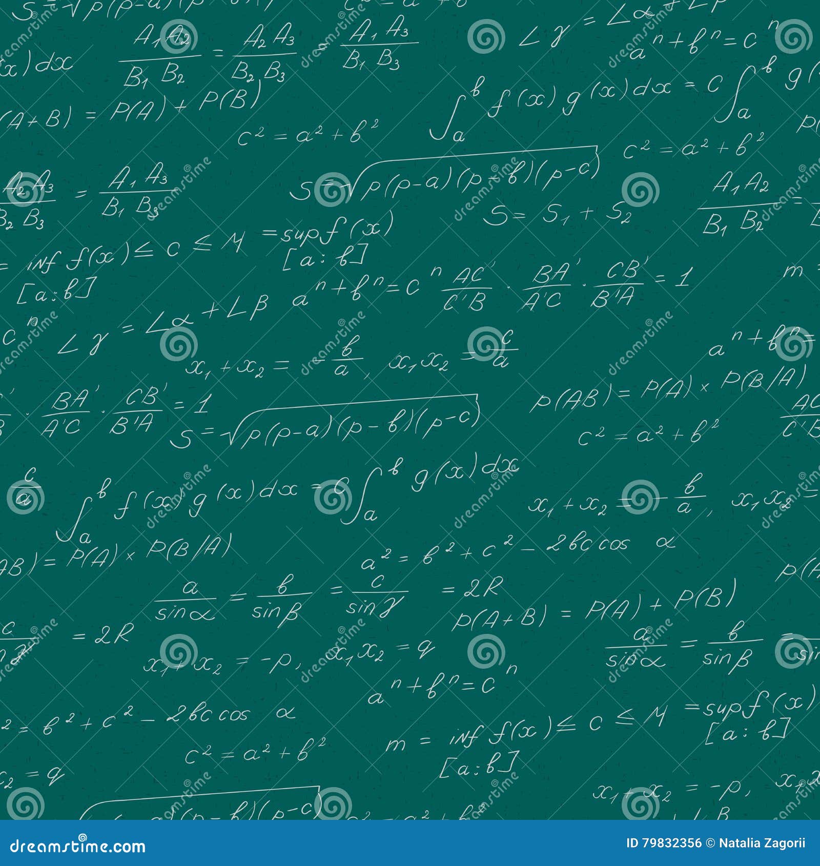 Seamless Illustration on the Theme of the Subject of Mathematics ...