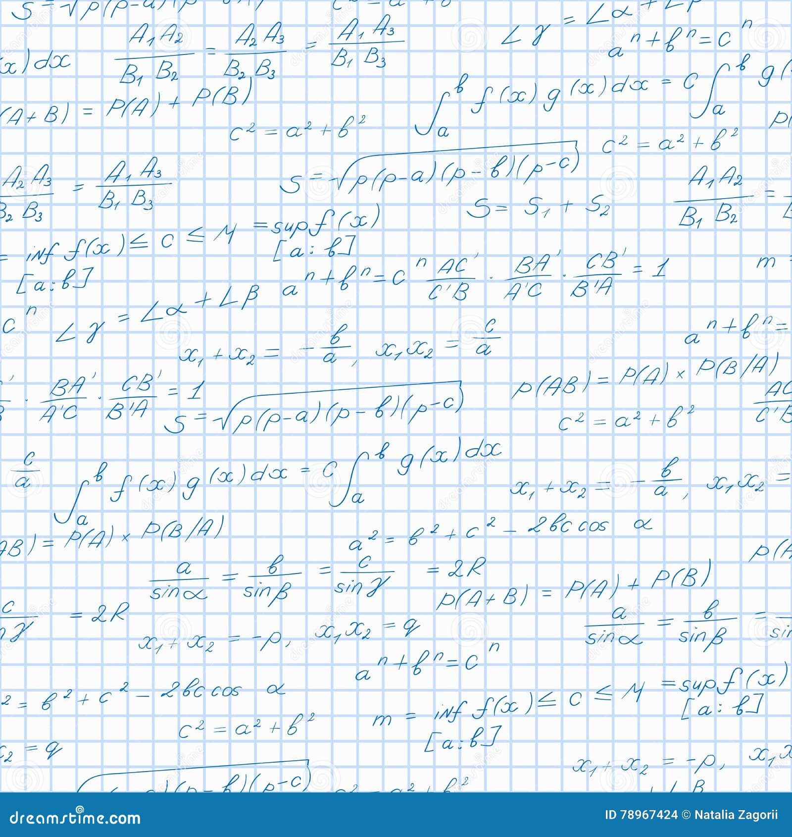 Seamless Illustration on the Theme of the Subject of Mathematics ...