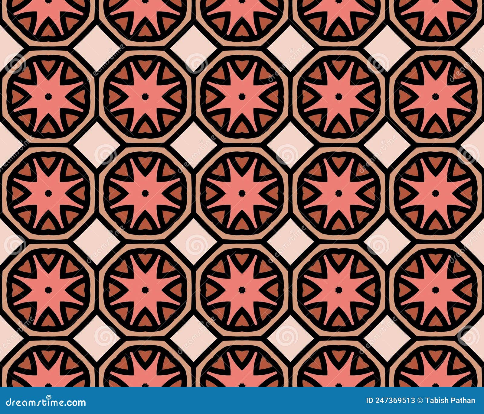 Seamless Illustration of Tile Pattern for Background or Wallpaper Stock ...