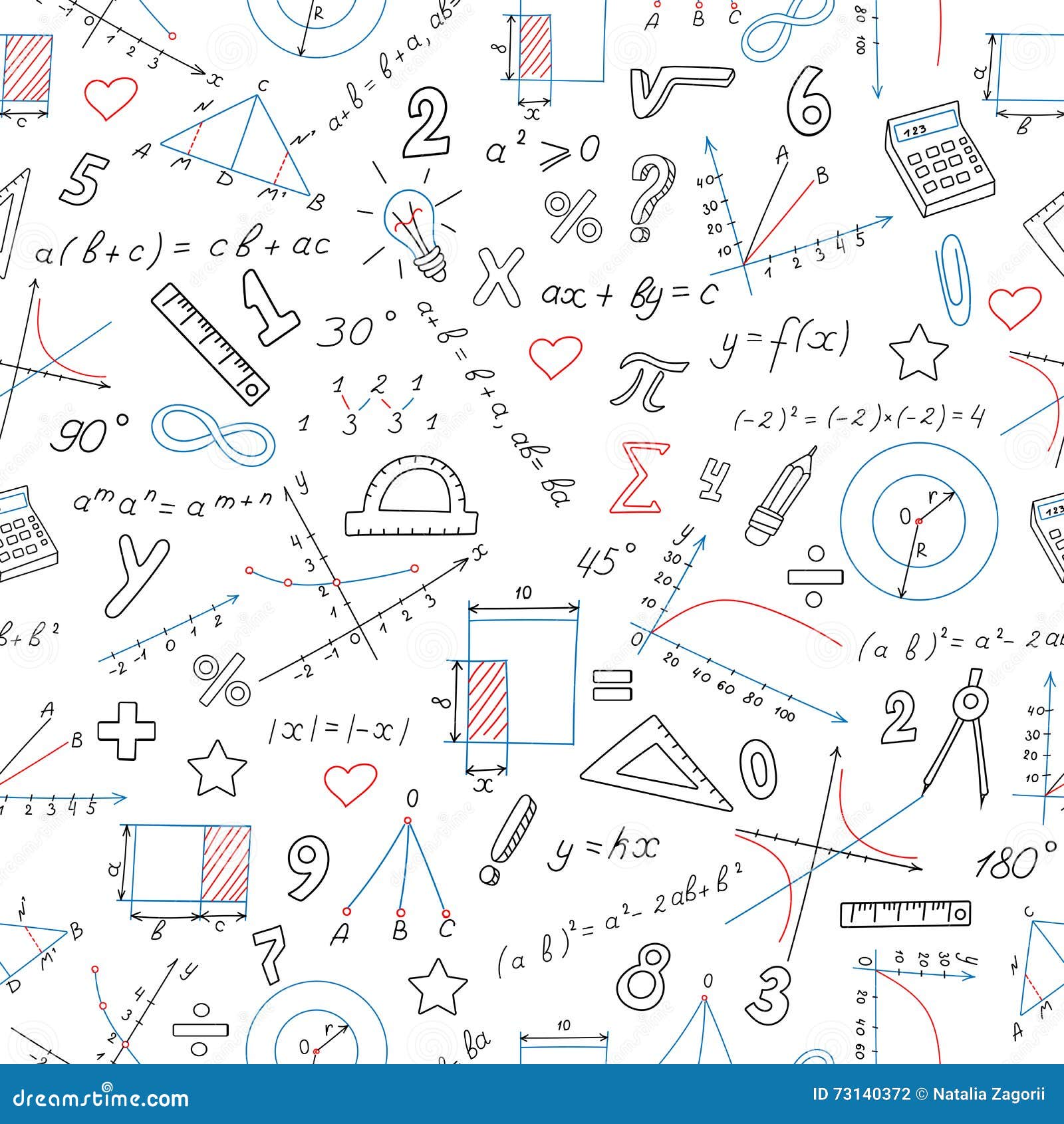 Seamless Illustration of the Topic Mathematics, an Imitation of the ...
