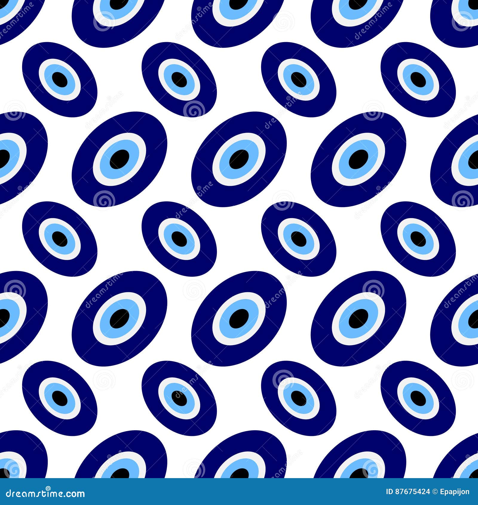 Seamless Illustration - Turkish Eyes Stock Vector - Illustration of ...