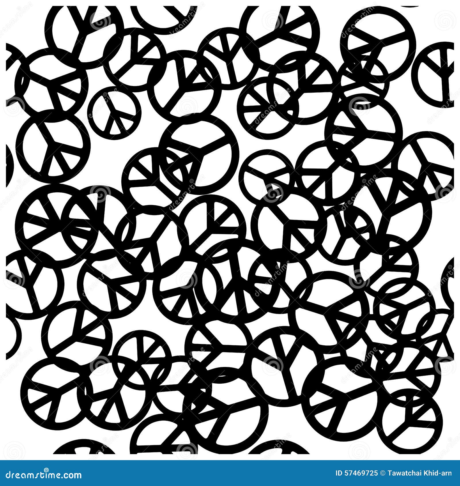 Seamless Illustration Vector Peace Sign On White Backgr | CartoonDealer ...