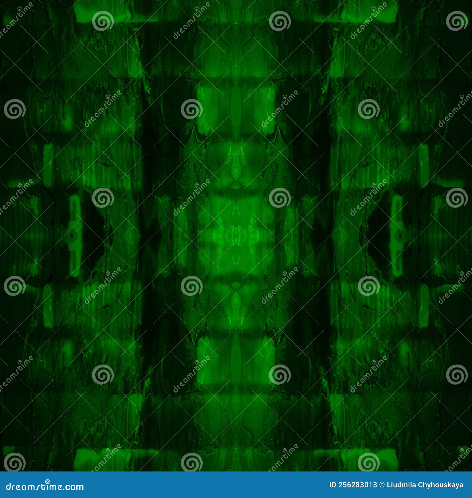 Seamless Image of an Old Brick Wall in Green Color. Dark Seamless ...