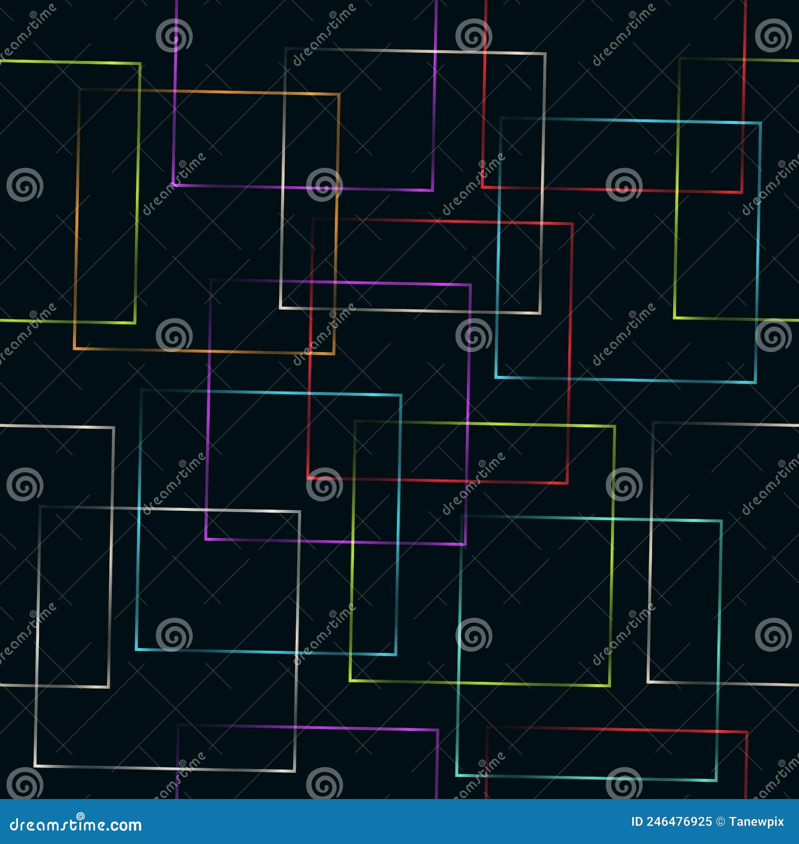 Seamless Image Pattern Square Neon Lights Stock Vector - Illustration ...