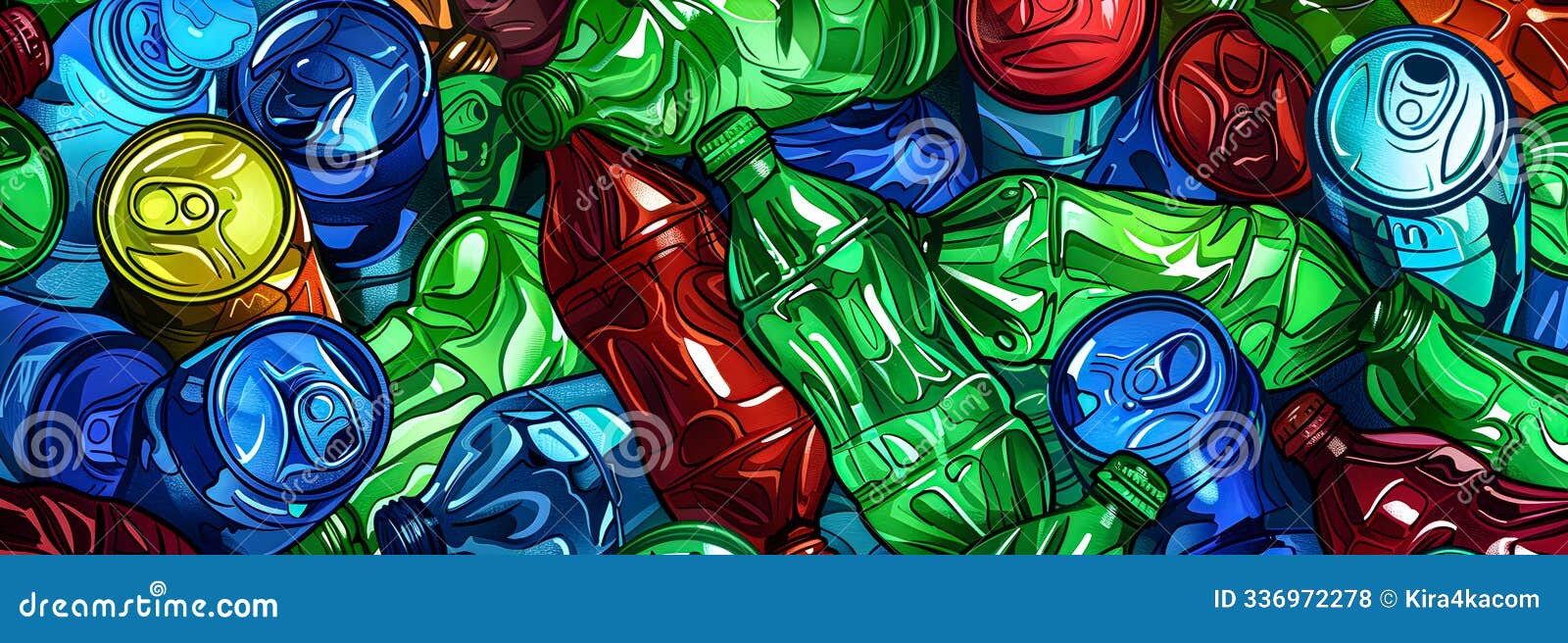 Seamless Image of Recycling with Different Materials Stock Photo ...