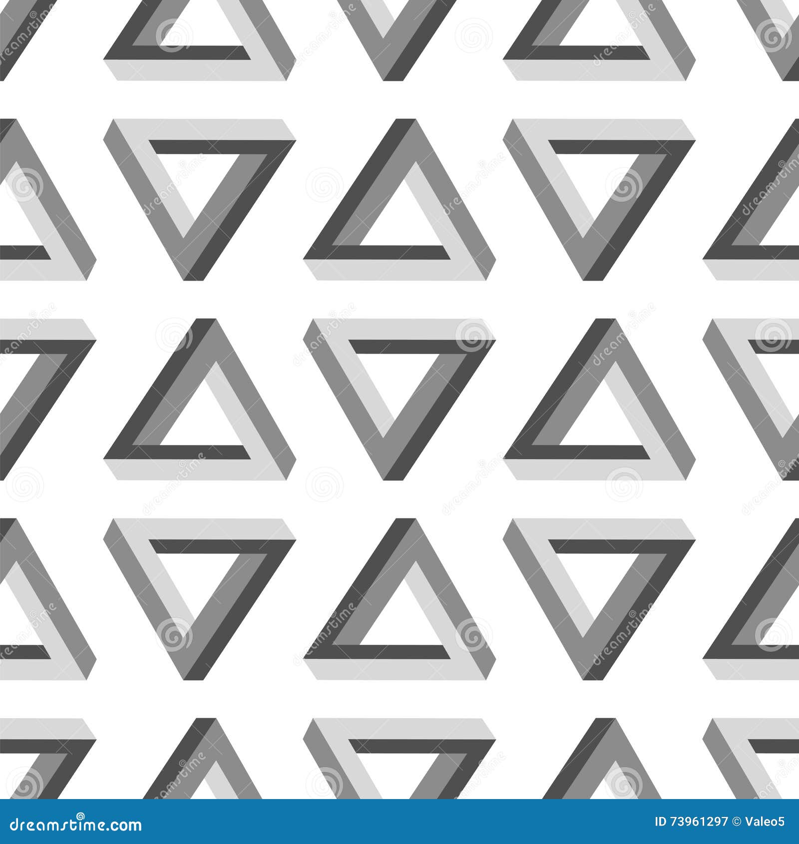 Seamless Impossible Triangle Pattern Stock Vector - Illustration of amazing, geometry: 73961297
