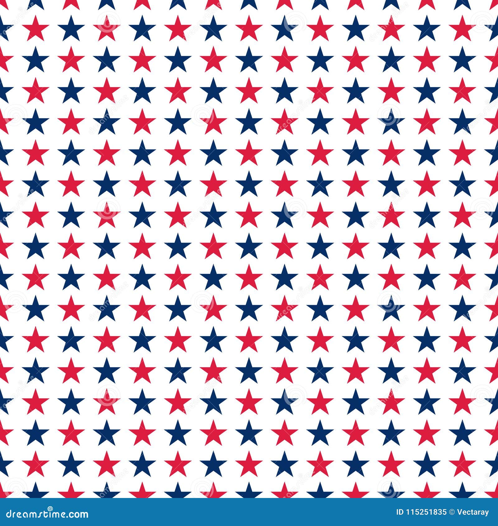 Seamless Independence Day Fourth Of July Star Pattern Background. Stock ...
