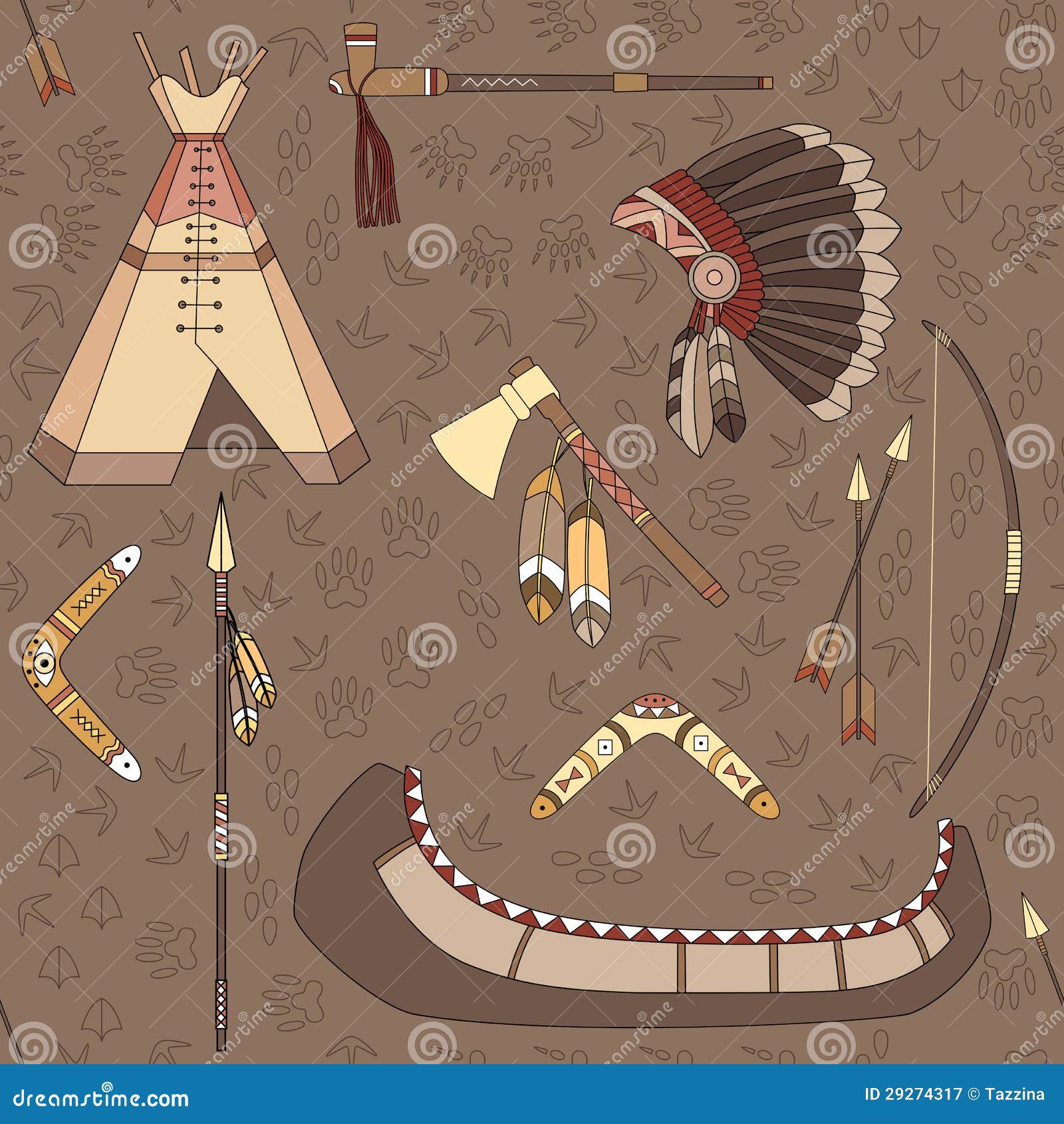 Pirogue Indian Boat Canoe Vector Icon Cartoon Illustration ...