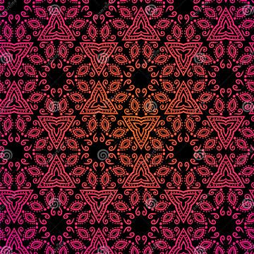 Seamless Indian Pattern in Red and Black Colore Stock Vector ...