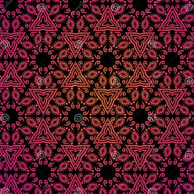 Seamless Indian Pattern in Red and Black Colore Stock Vector ...