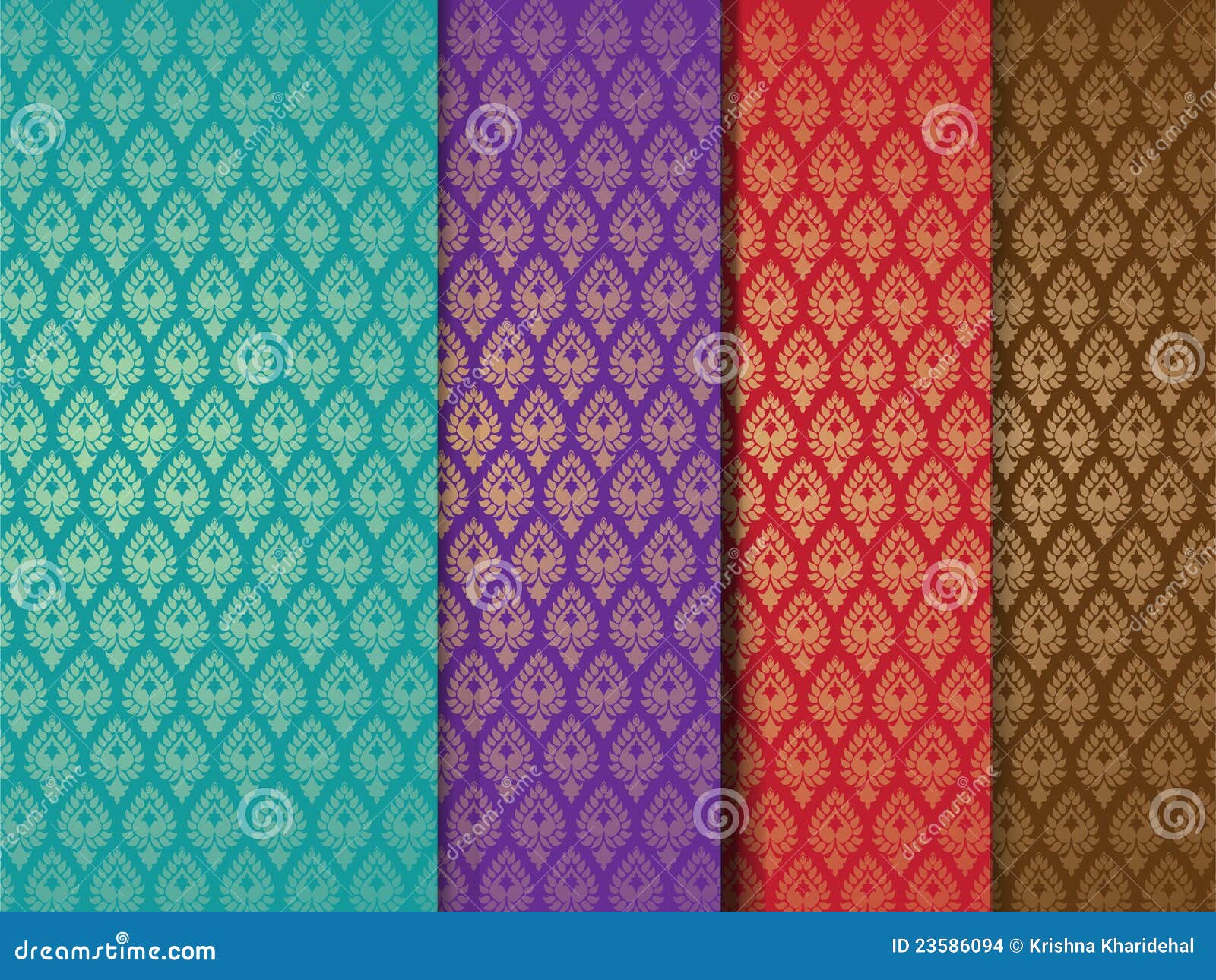 Seamless Indian Patterns stock vector. Illustration of henna - 23586094 Seamless Indian Patterns stock vector. Illustration of henna - 23586094