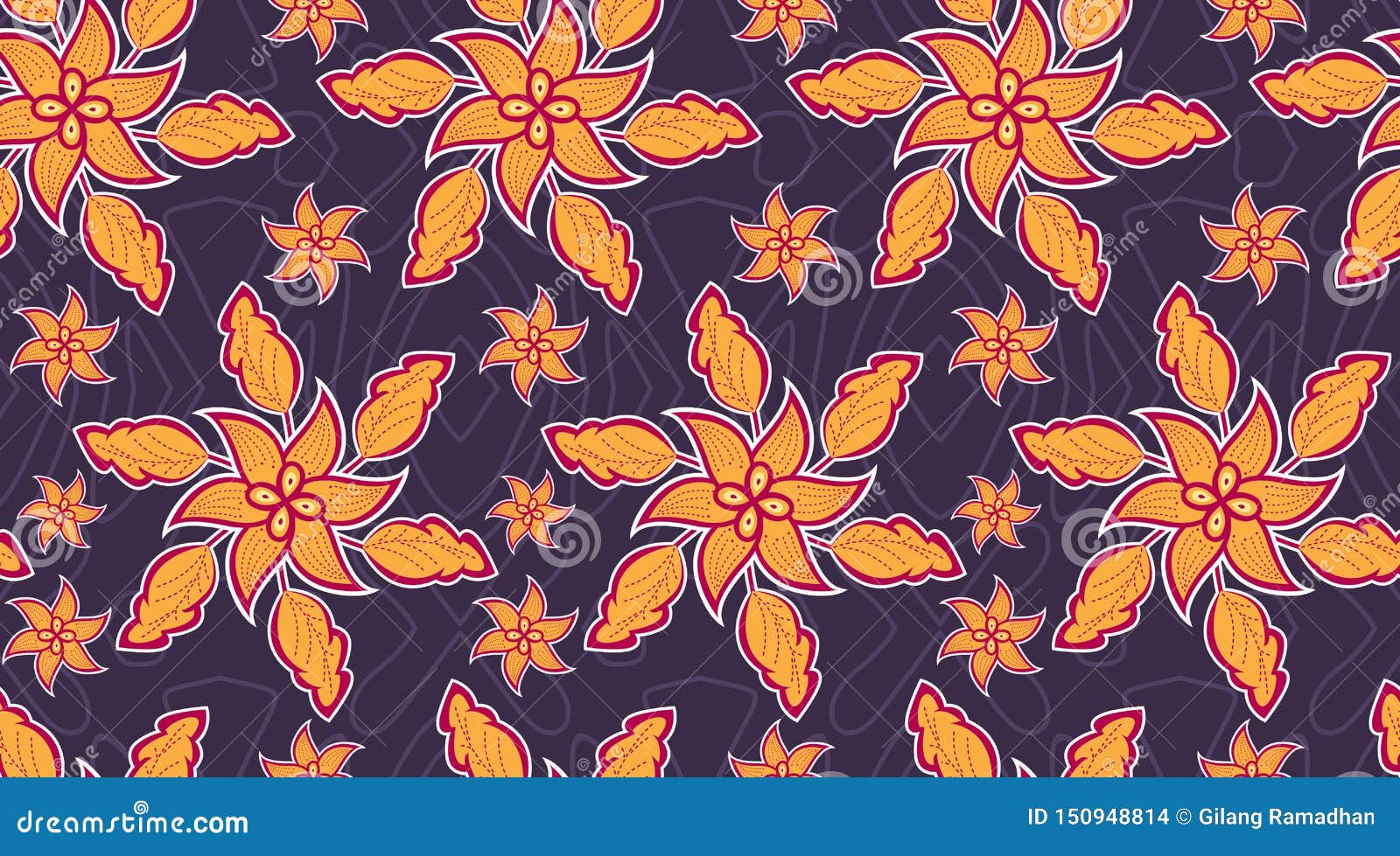 Seamless Indonesian Batik Pattern Stock Illustration - Illustration of ...