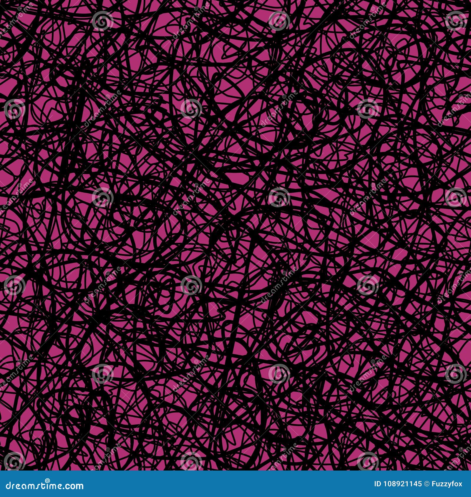Seamless Ink Pen Scratch Pattern on Pink Stock Illustration ...