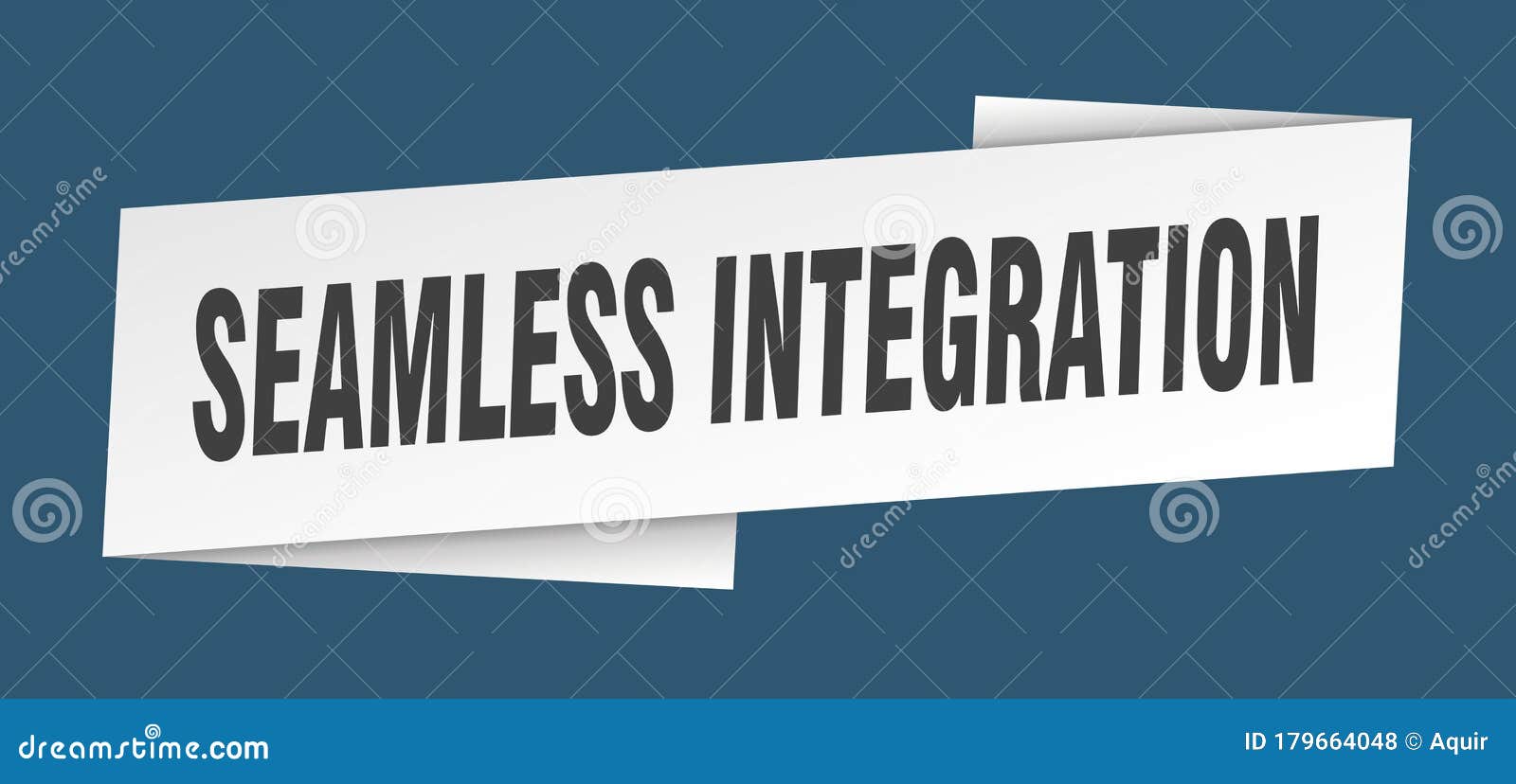 Seamless Integration Banner Template. Seamless Integration Ribbon Label ...