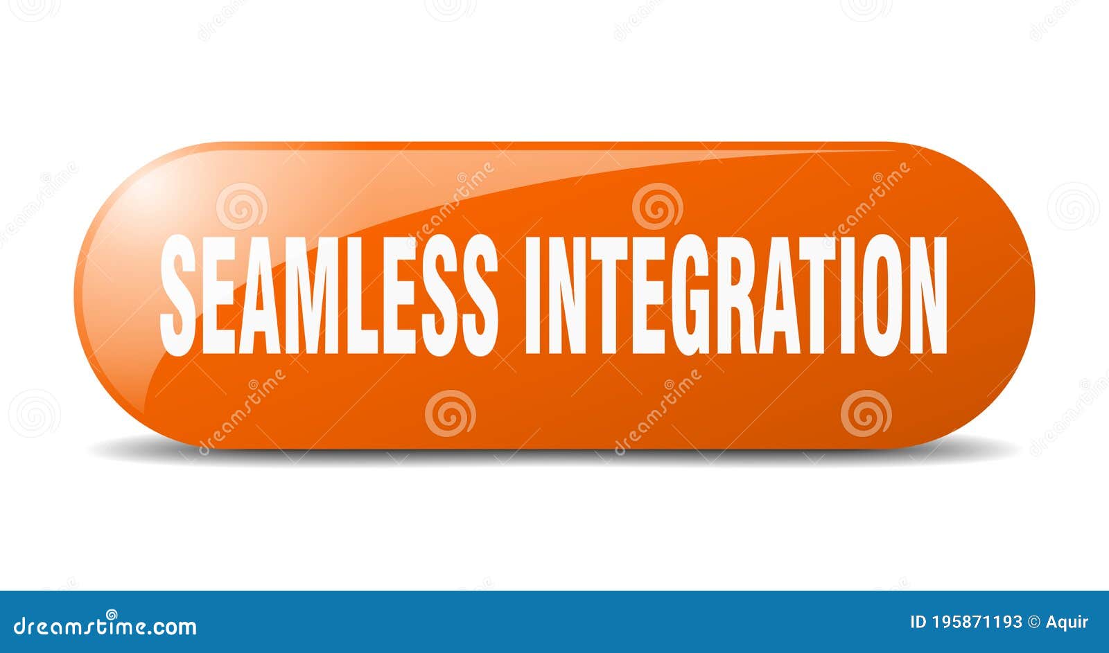 Seamless Integration Button. Seamless Integration Sign. Key. Push ...