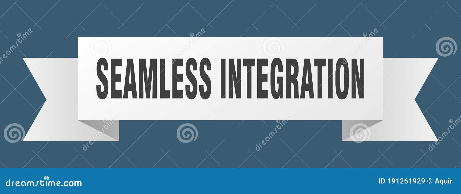 Seamless Integration Ribbon. Stock Vector - Illustration of insignia ...