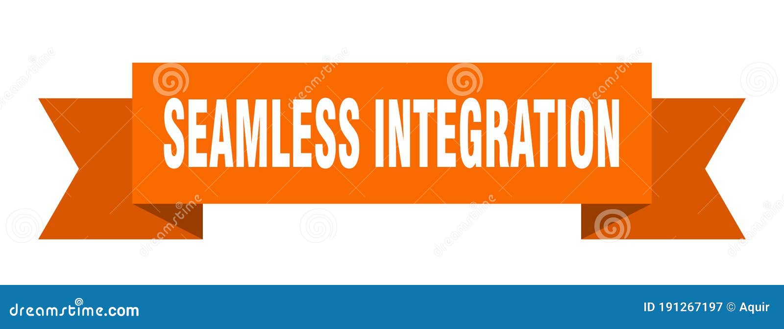 Seamless Integration Ribbon. Stock Vector - Illustration of integration ...