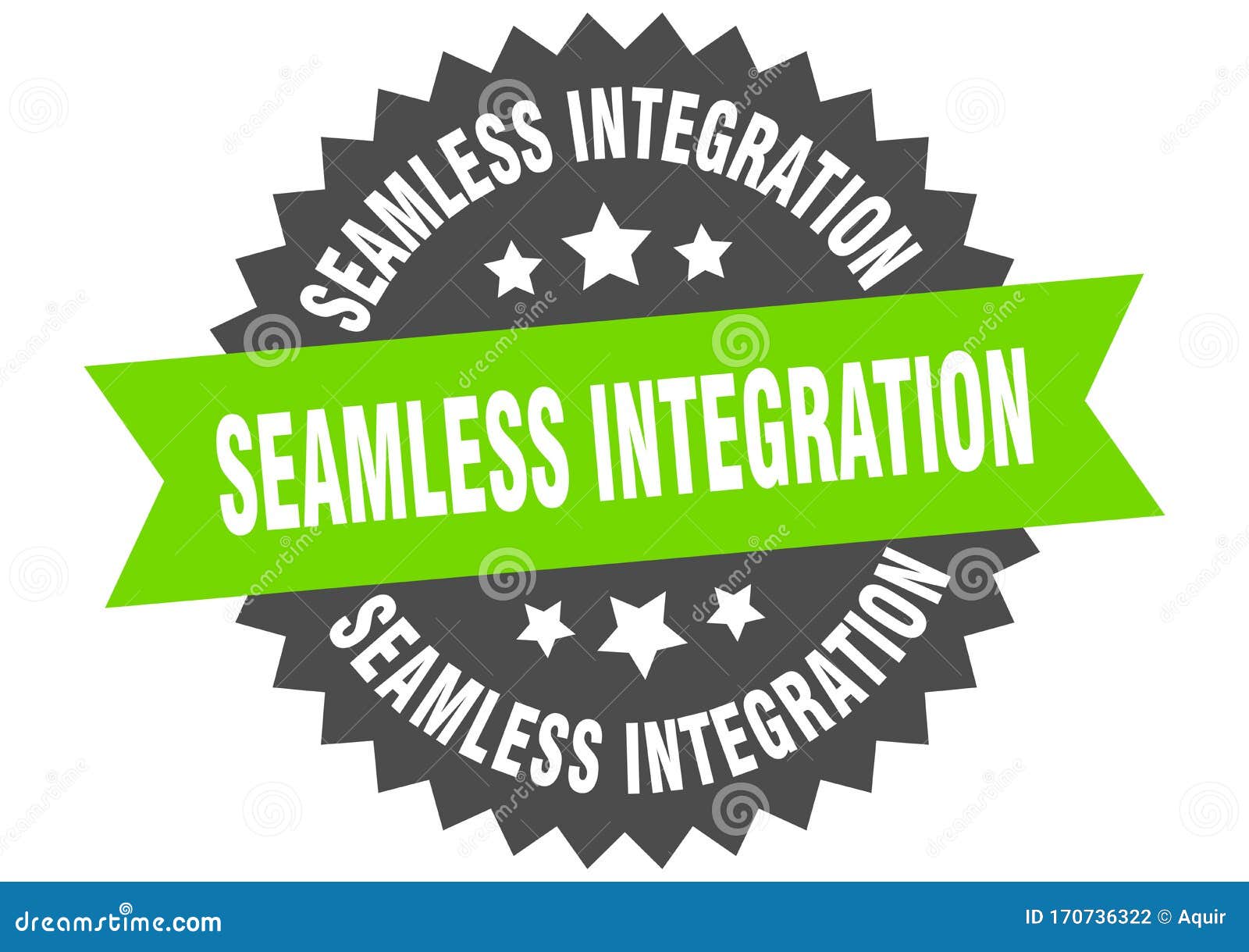 Seamless Integration Sign. Seamless Integration Circular Band Label ...