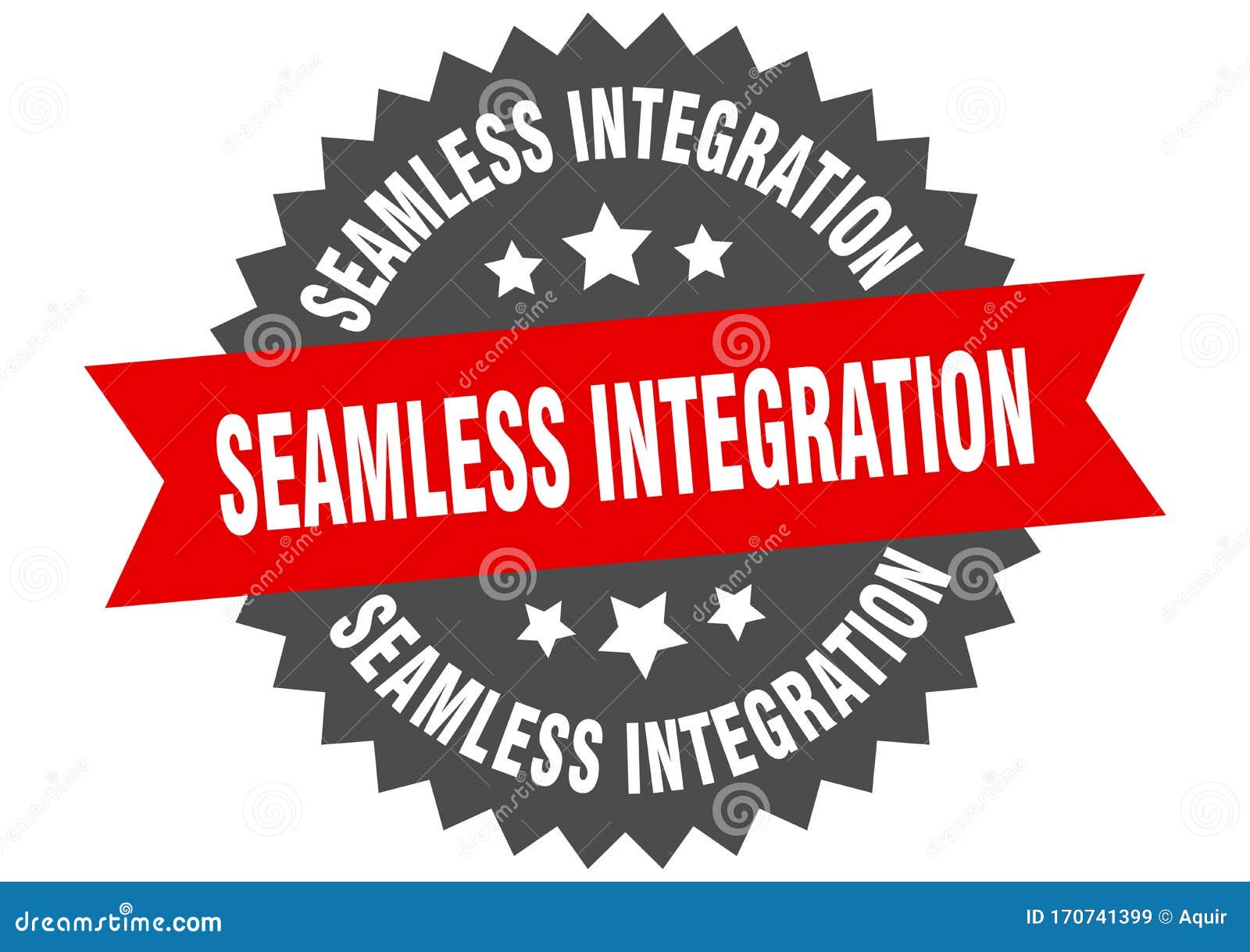 Seamless Integration Sign. Seamless Integration Circular Band Label ...