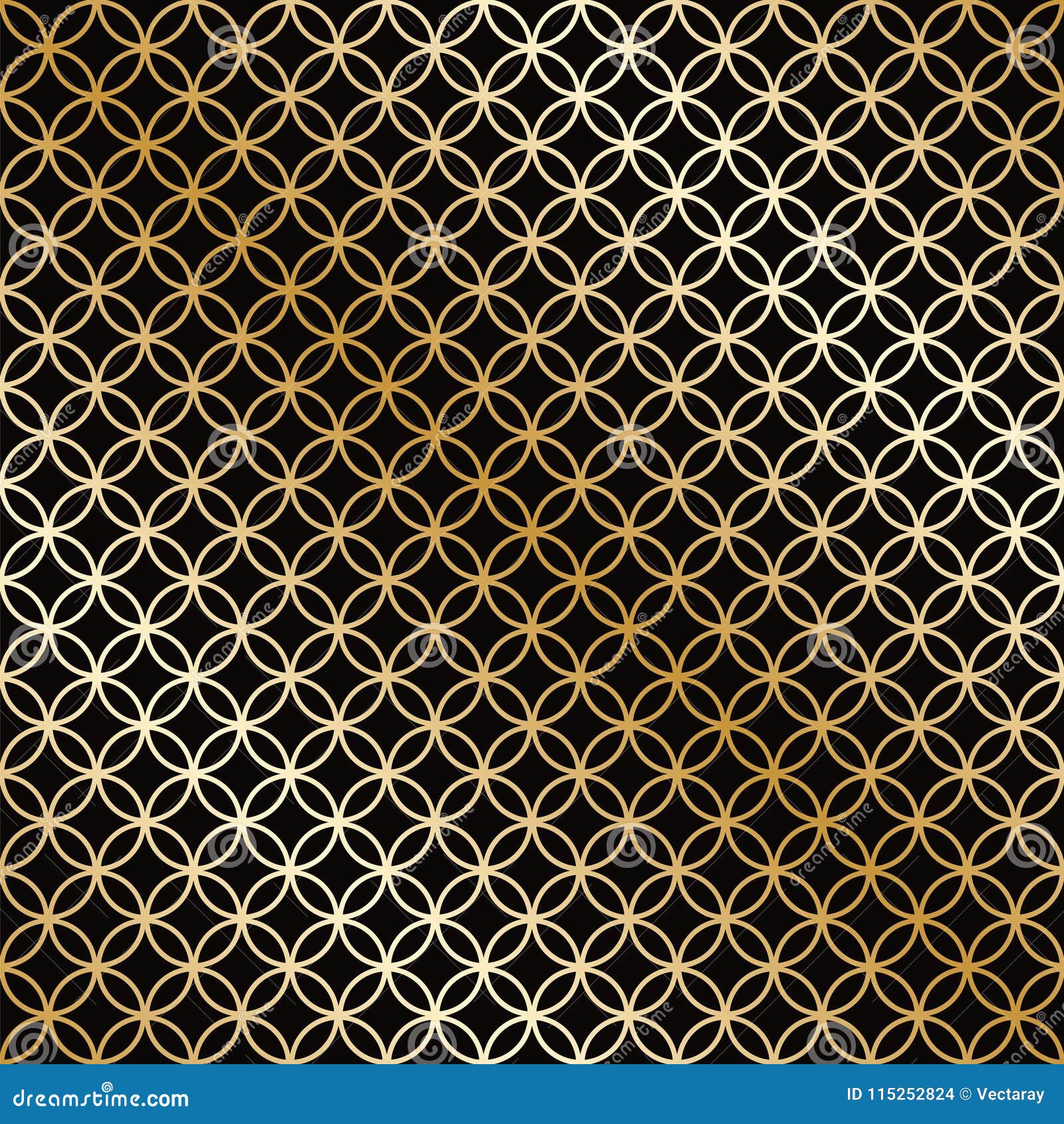 Seamless Intersecting Circle Pattern Stock Vector - Illustration of ...