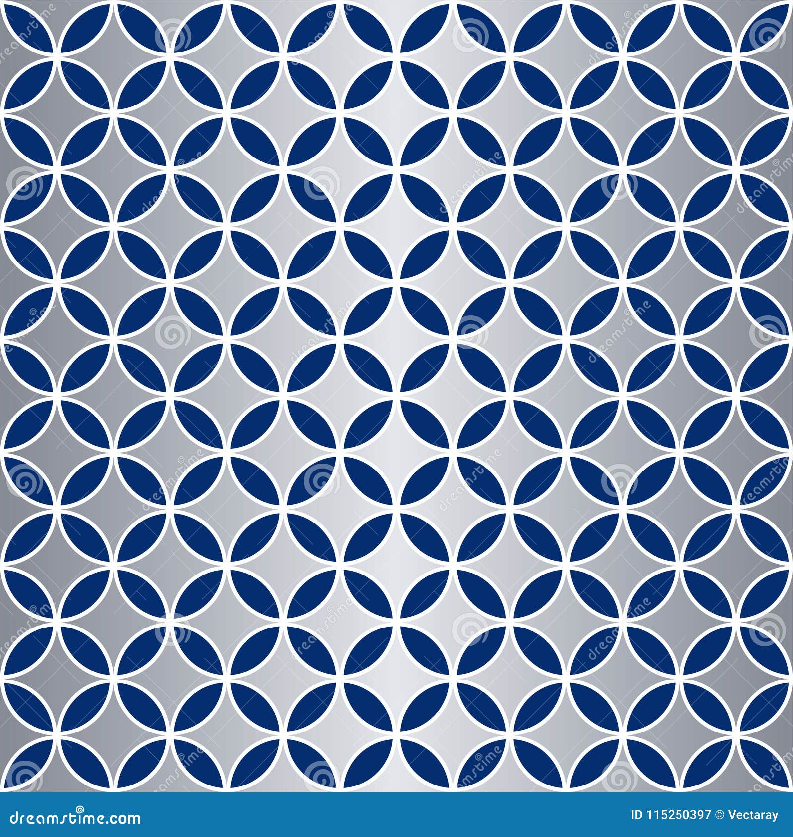 Seamless Intersecting Circle Pattern Stock Vector Illustration Of