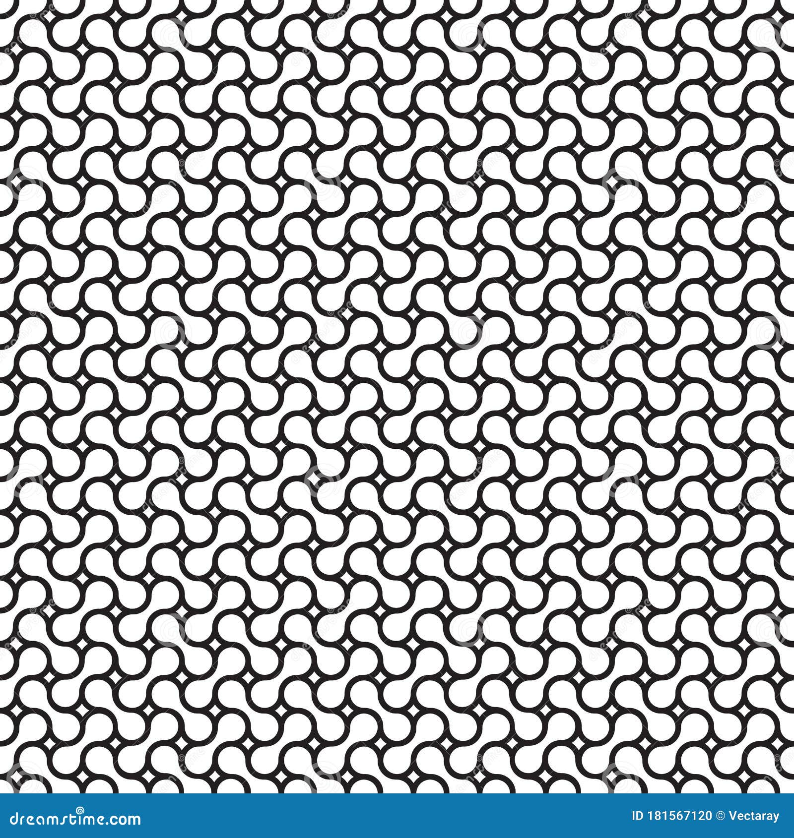 Seamless Abstract Geometric Organic Interlocking Shape Pattern Stock ...