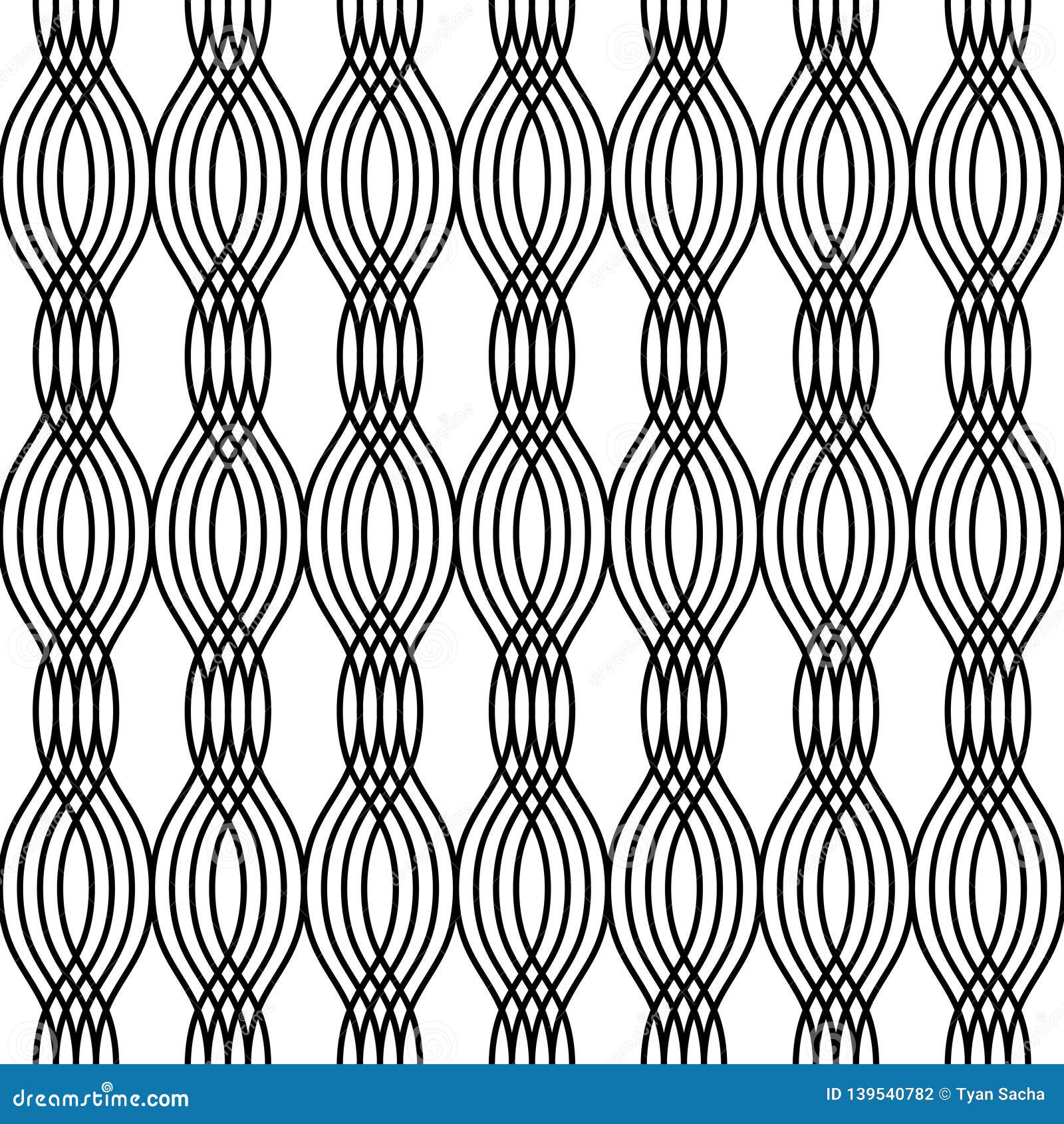 Seamless Interweaving Lines Pattern Background Cartoon Vector ...