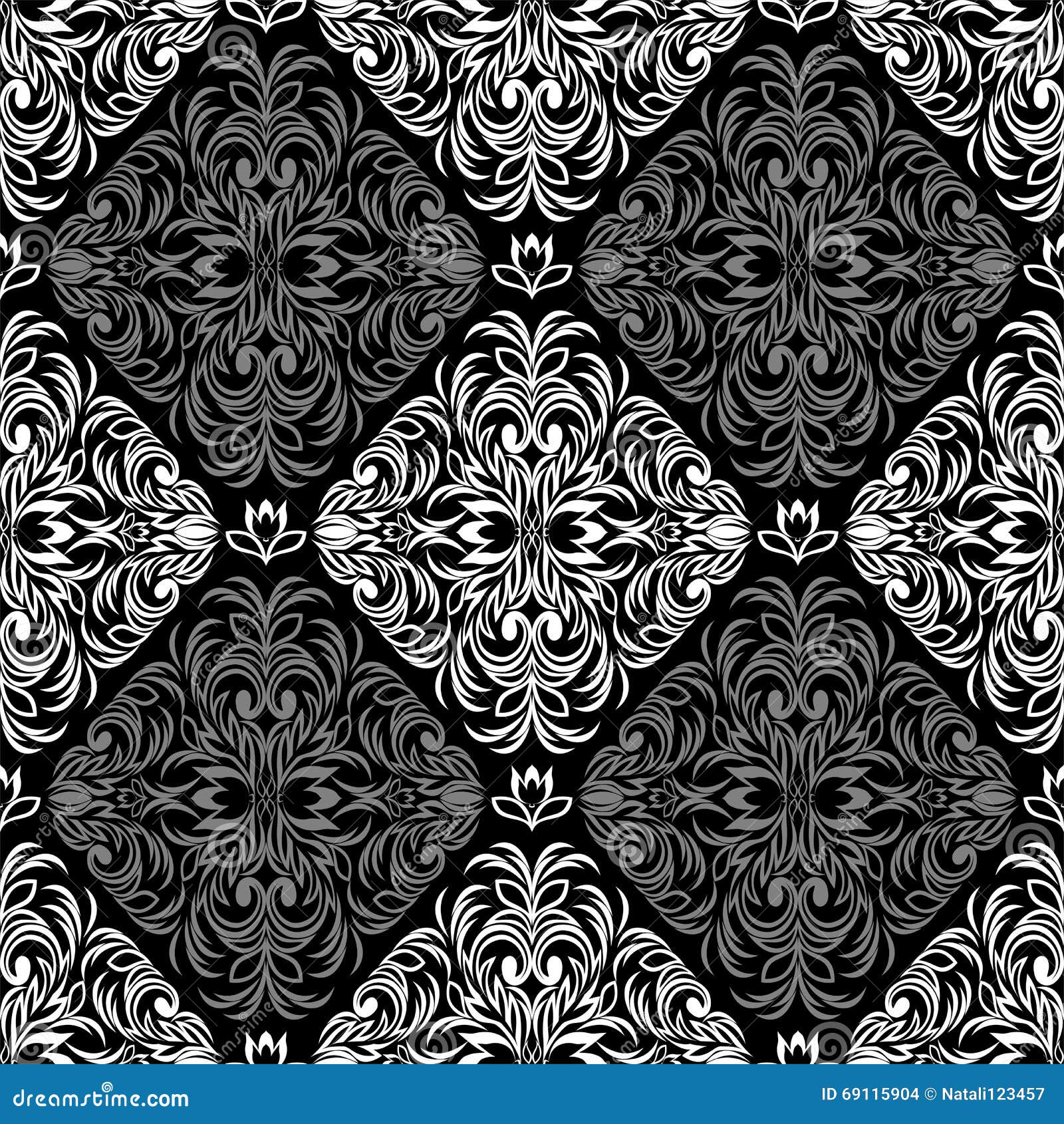 Seamless Intricate Floral Pattern - Combination Colors Stock Vector ... Seamless Intricate Floral Pattern - Combination Colors Stock Vector ...