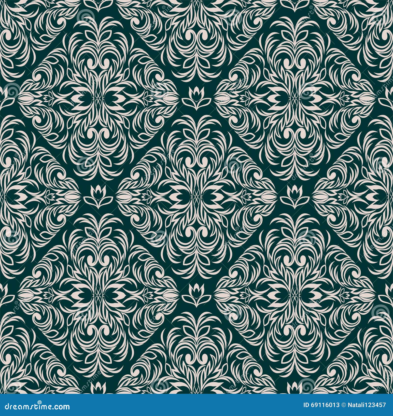 Seamless Intricate Floral Wallpaper Cartoon Vector | CartoonDealer.com ... Seamless Intricate Floral Wallpaper Cartoon Vector | CartoonDealer.com ...