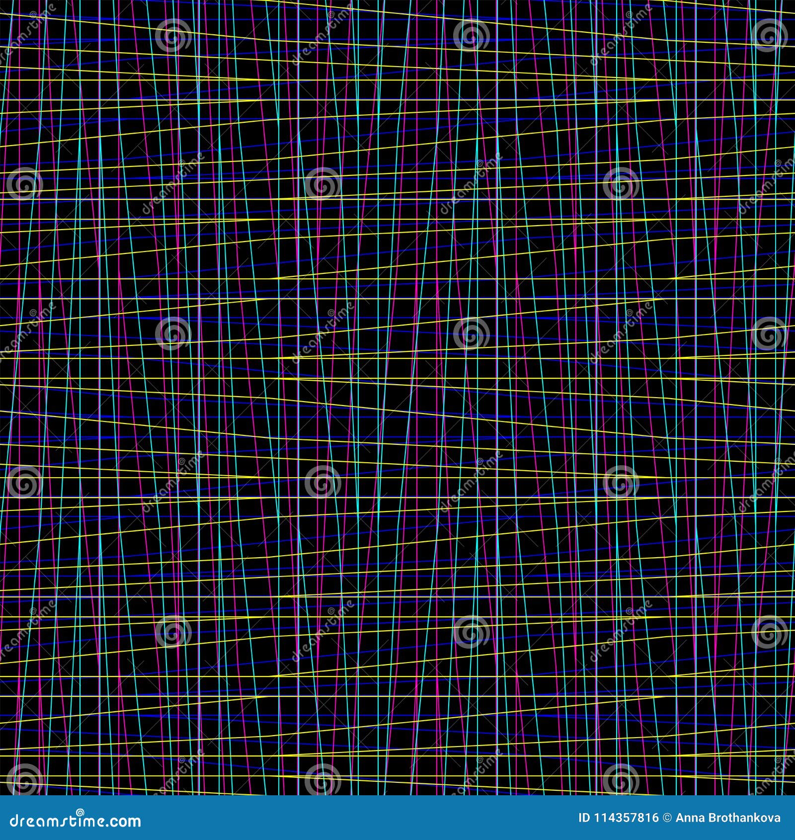 Seamless Irregular Thread Grid Pattern. Stock Vector - Illustration of ...