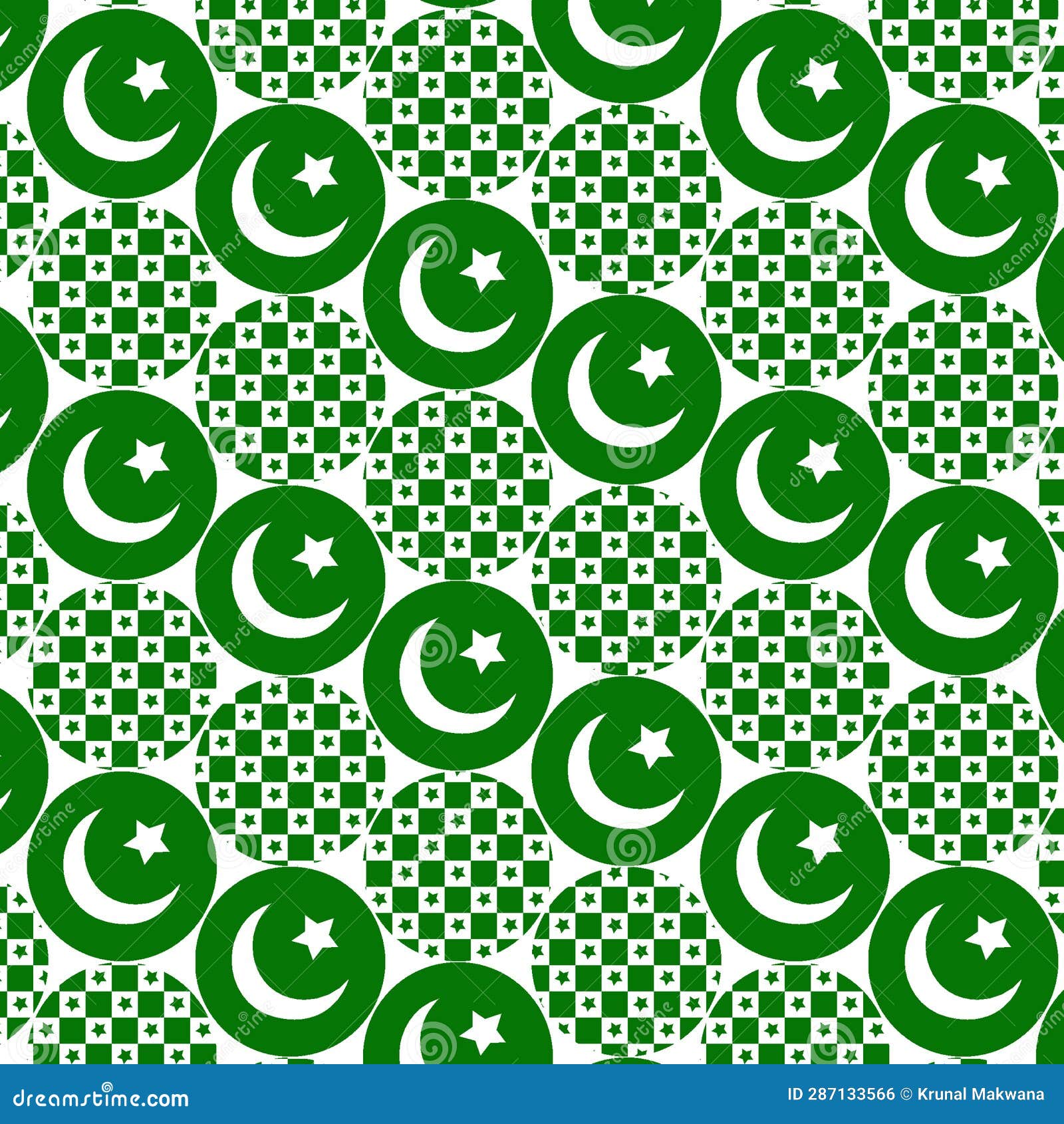 Seamless Islam Pattern on Green Stock Illustration - Illustration of ...
