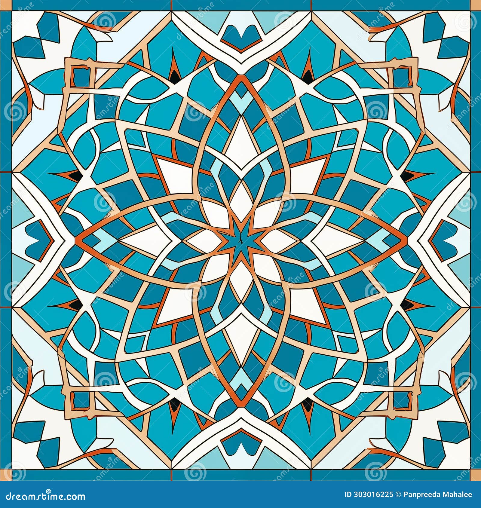 Seamless Islamic Arabic Mosaic Repeating for Background. Stock ...