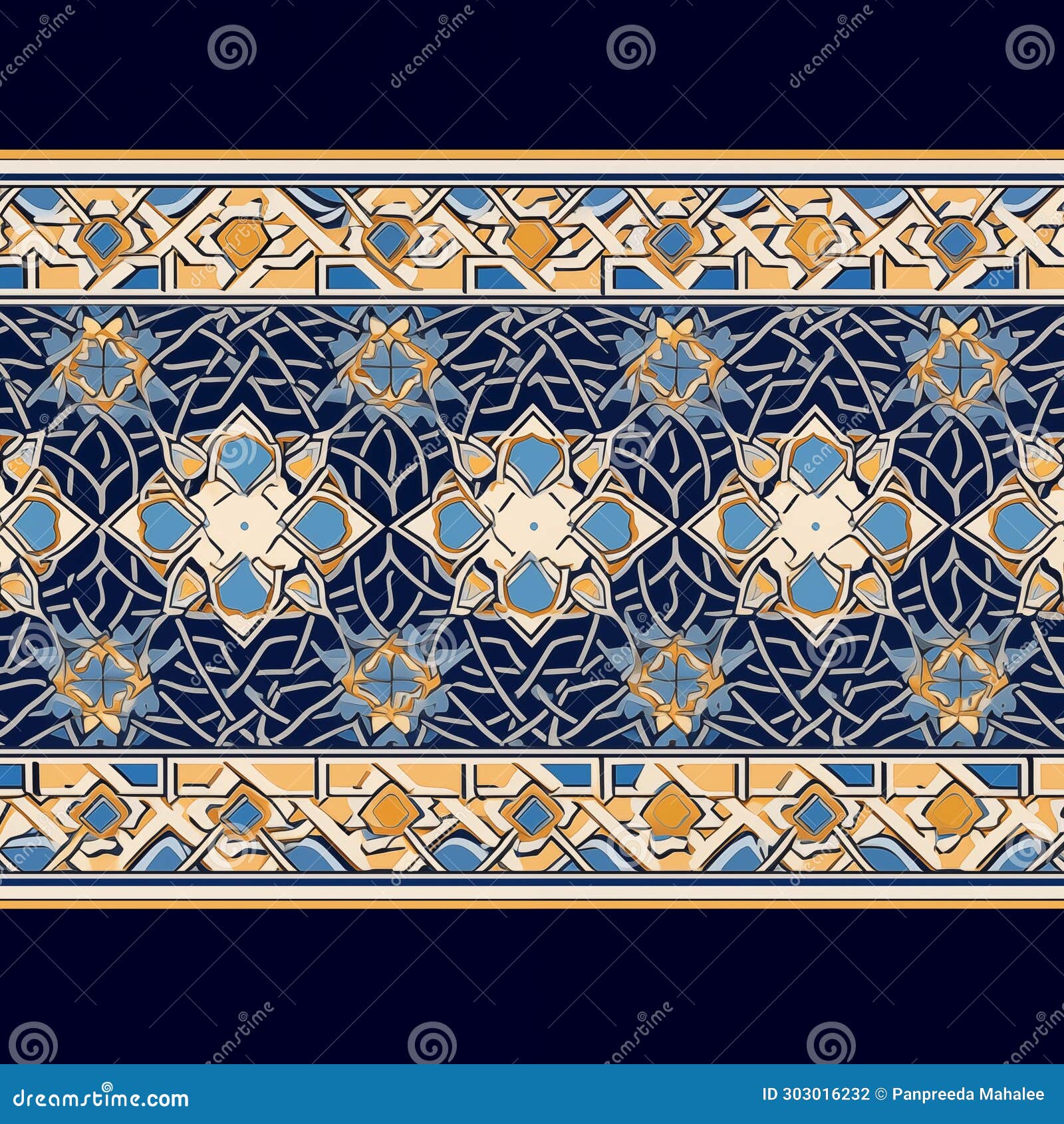 Seamless Islamic Arabic Mosaic Repeating for Background. Stock ...