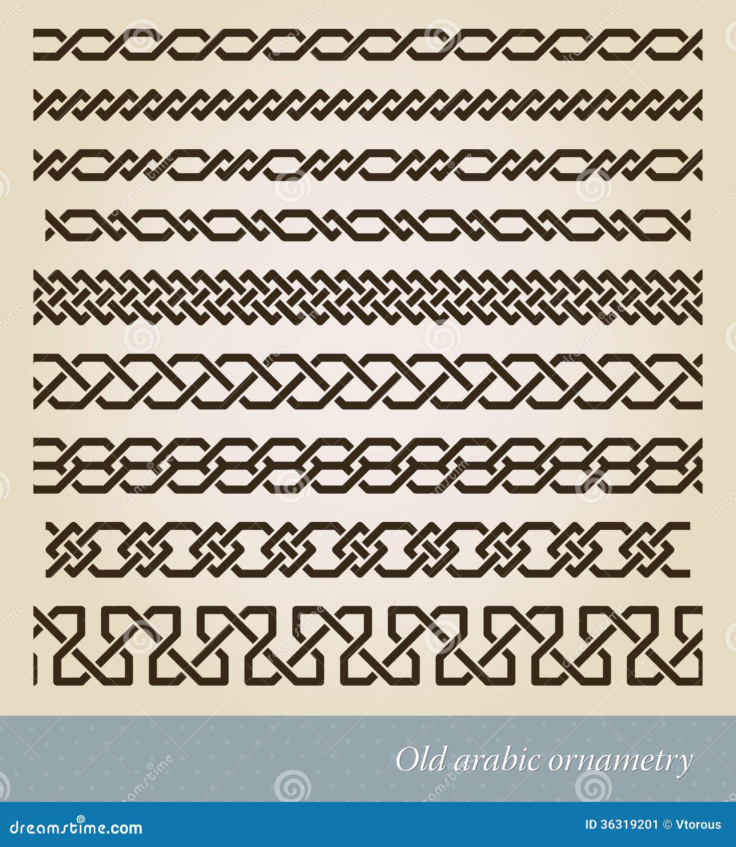 Seamless Islamic border stock illustration. Illustration of silhouette ...