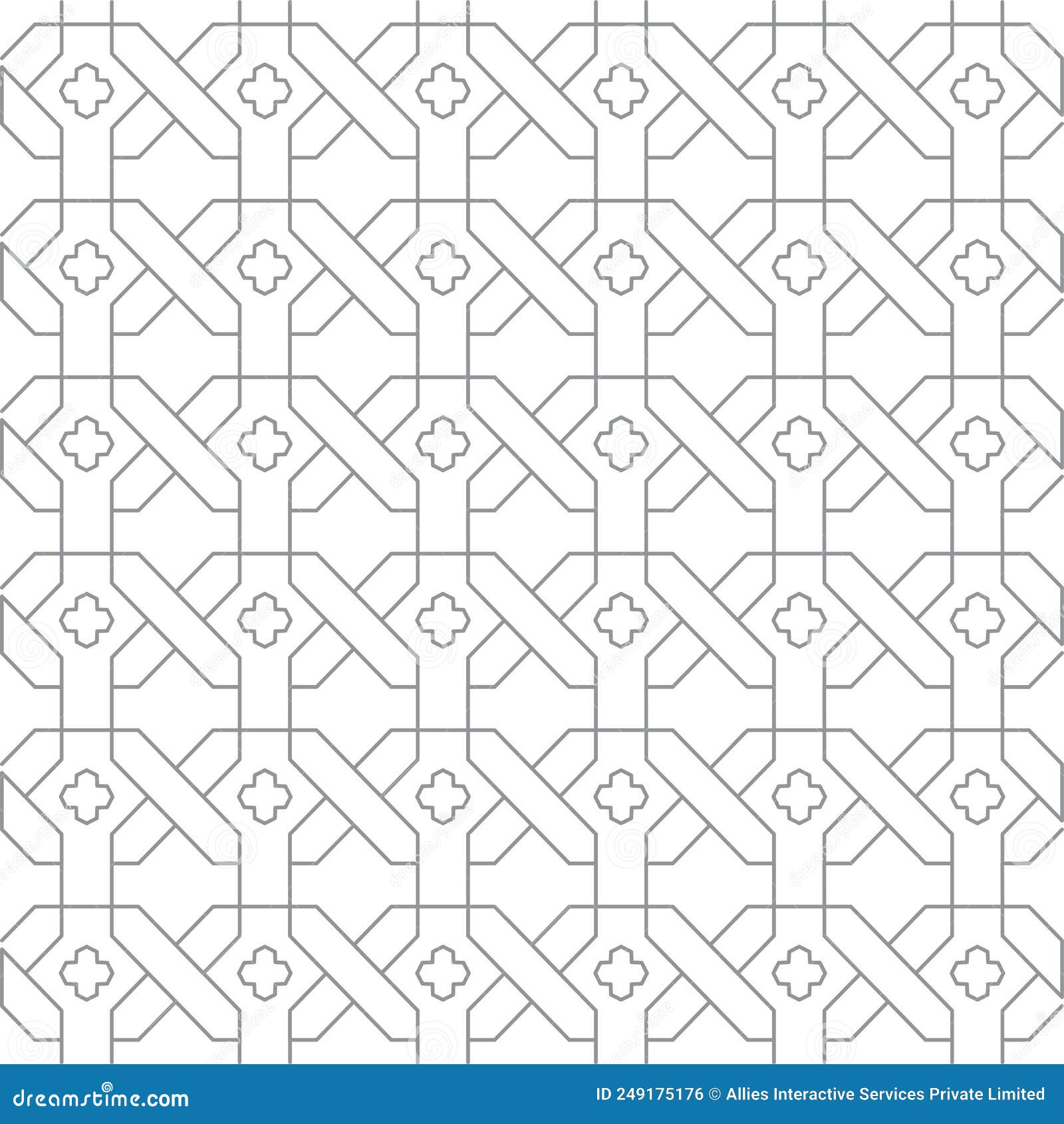 Seamless Islamic Geometric Pattern Background in White Stock ...