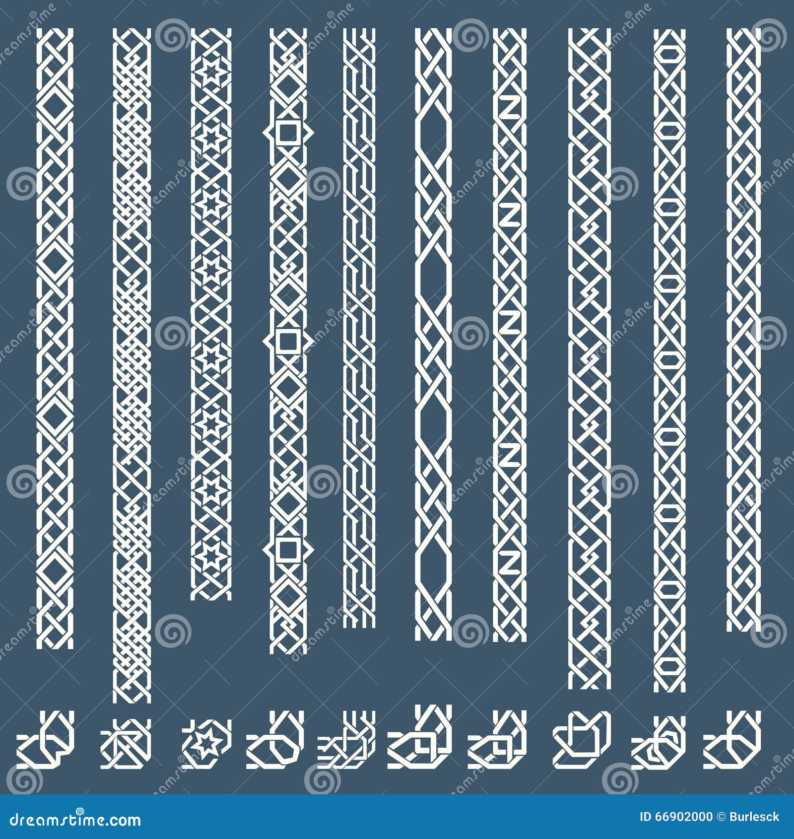 Islamic Patterns Border Vector
