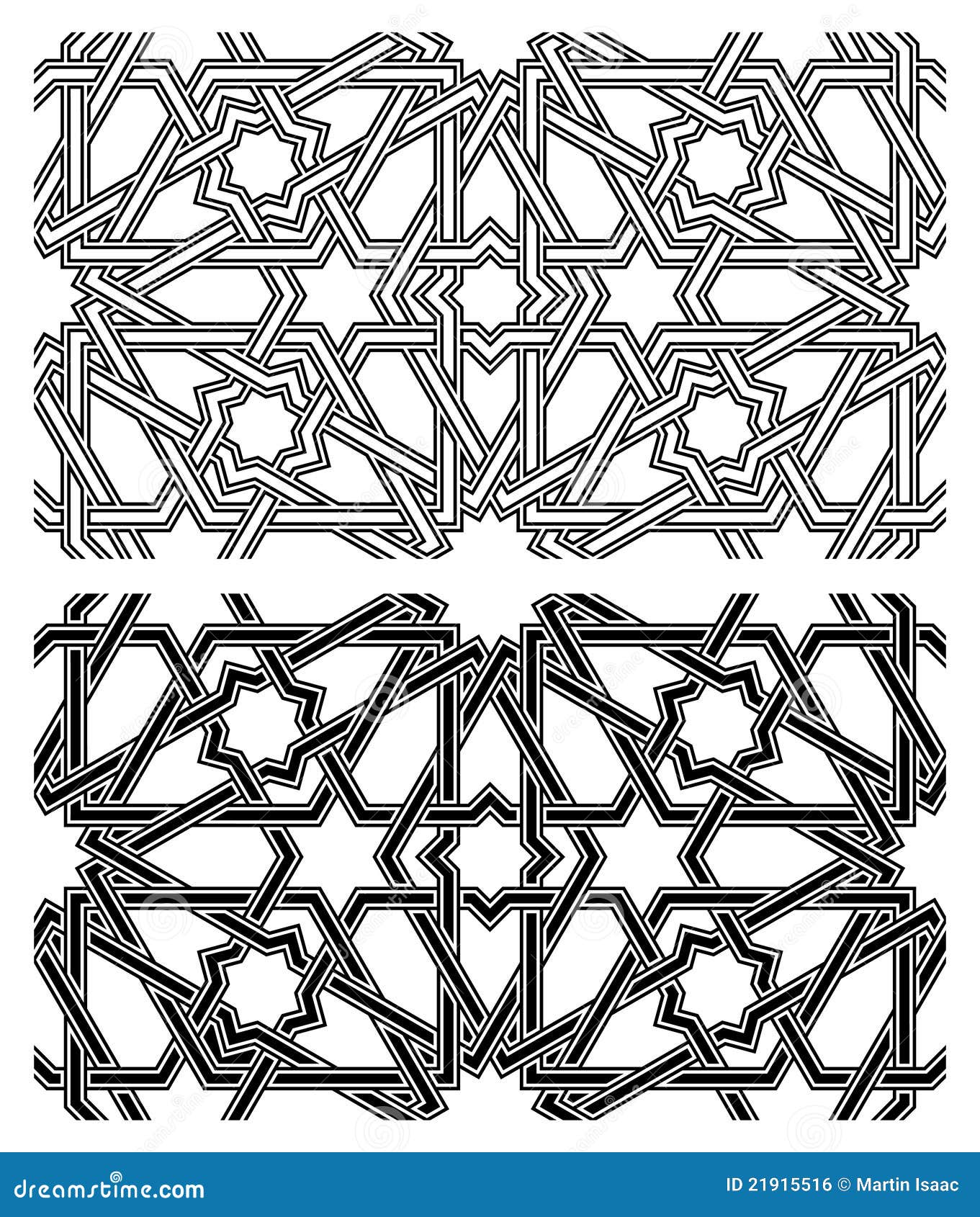 Seamless Islamic Pattern stock vector. Illustration of mosaic - 21915516