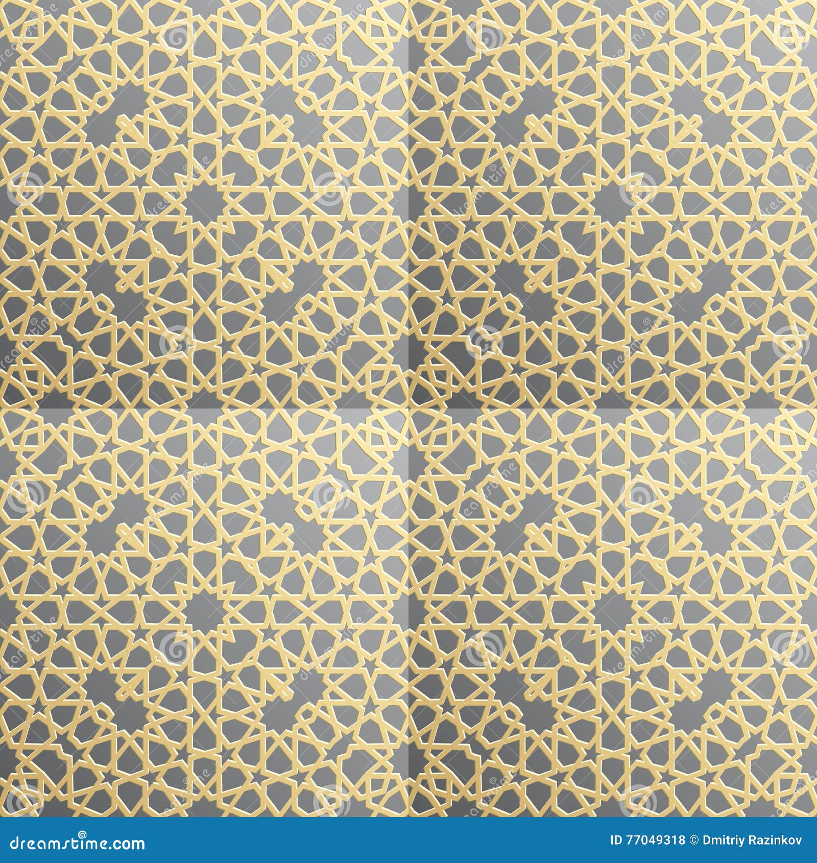 Seamless Islamic Pattern 3d . Traditional Arabic Design Element. Stock ...