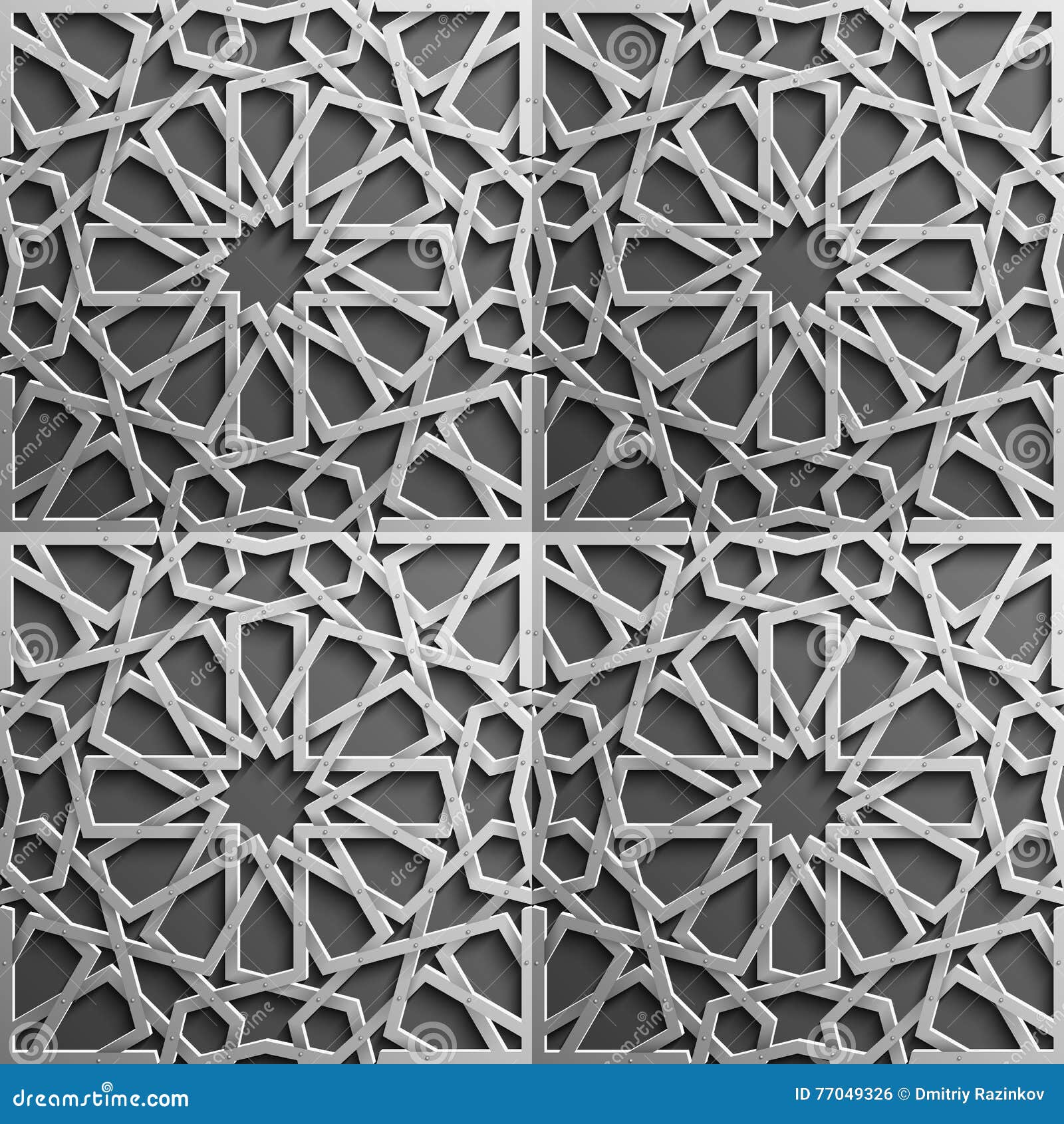 Seamless Islamic Pattern 3d . Traditional Arabic Design Element. Stock ...
