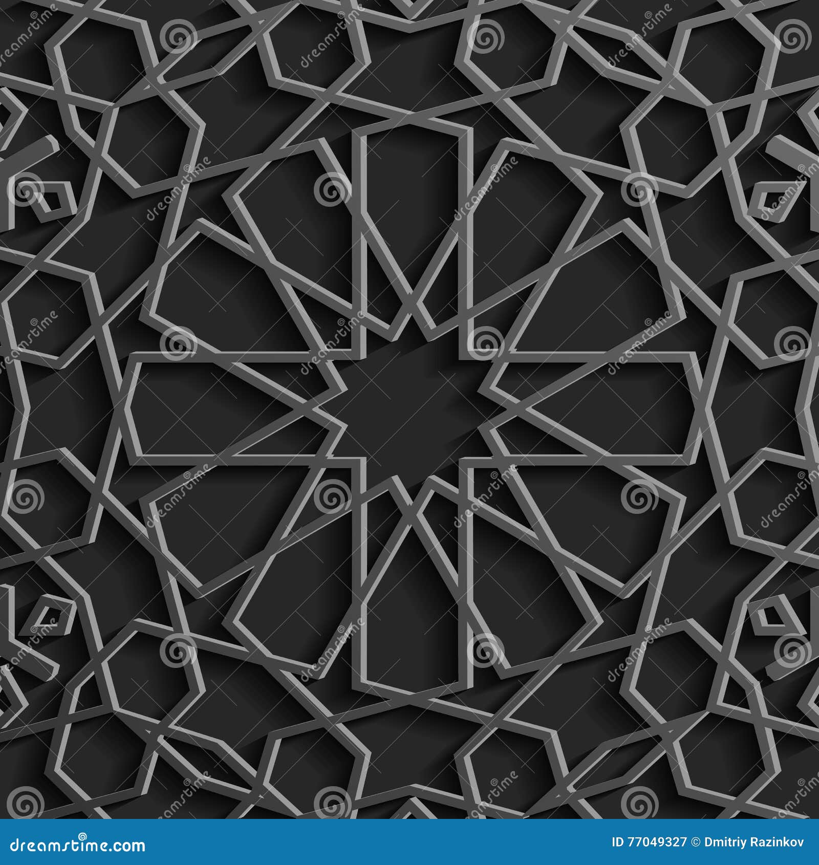 Seamless Islamic Pattern 3d . Traditional Arabic Design Element. Stock ...