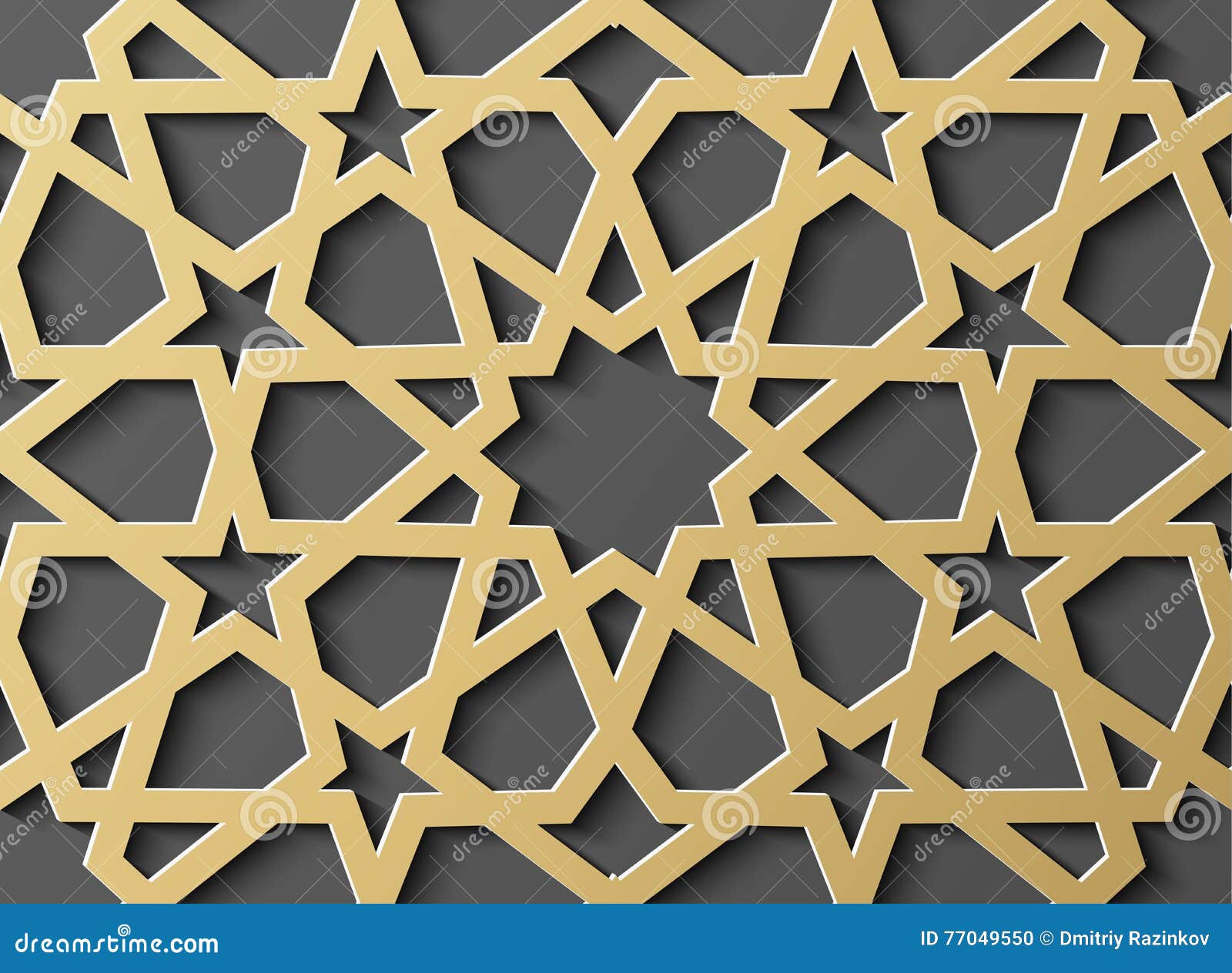 Seamless Islamic Pattern 3d . Traditional Arabic Design Element. Stock ...