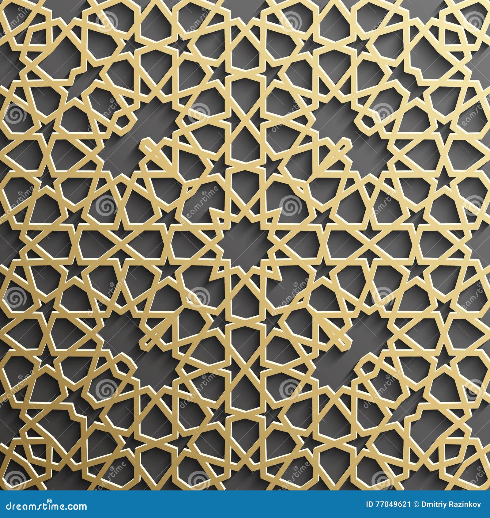 Seamless Islamic Pattern 3d . Traditional Arabic Design Element. Stock ...