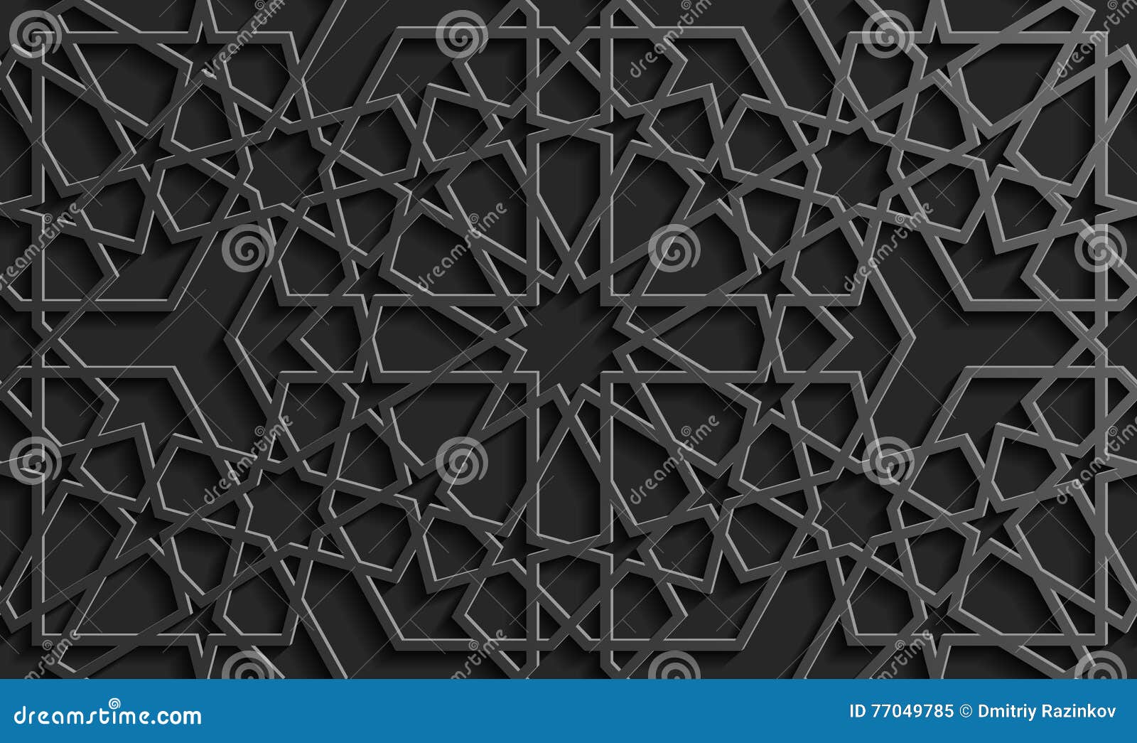 Seamless Islamic Pattern 3d . Traditional Arabic Design Element. Stock ...