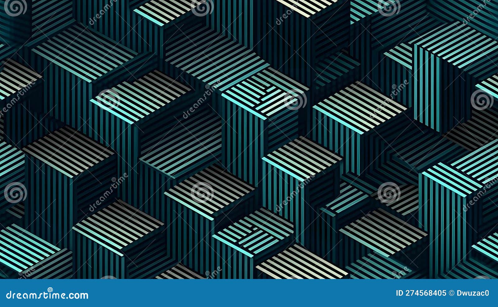 Seamless Isometric Geometric Tile Pattern, Generative AI Stock ...