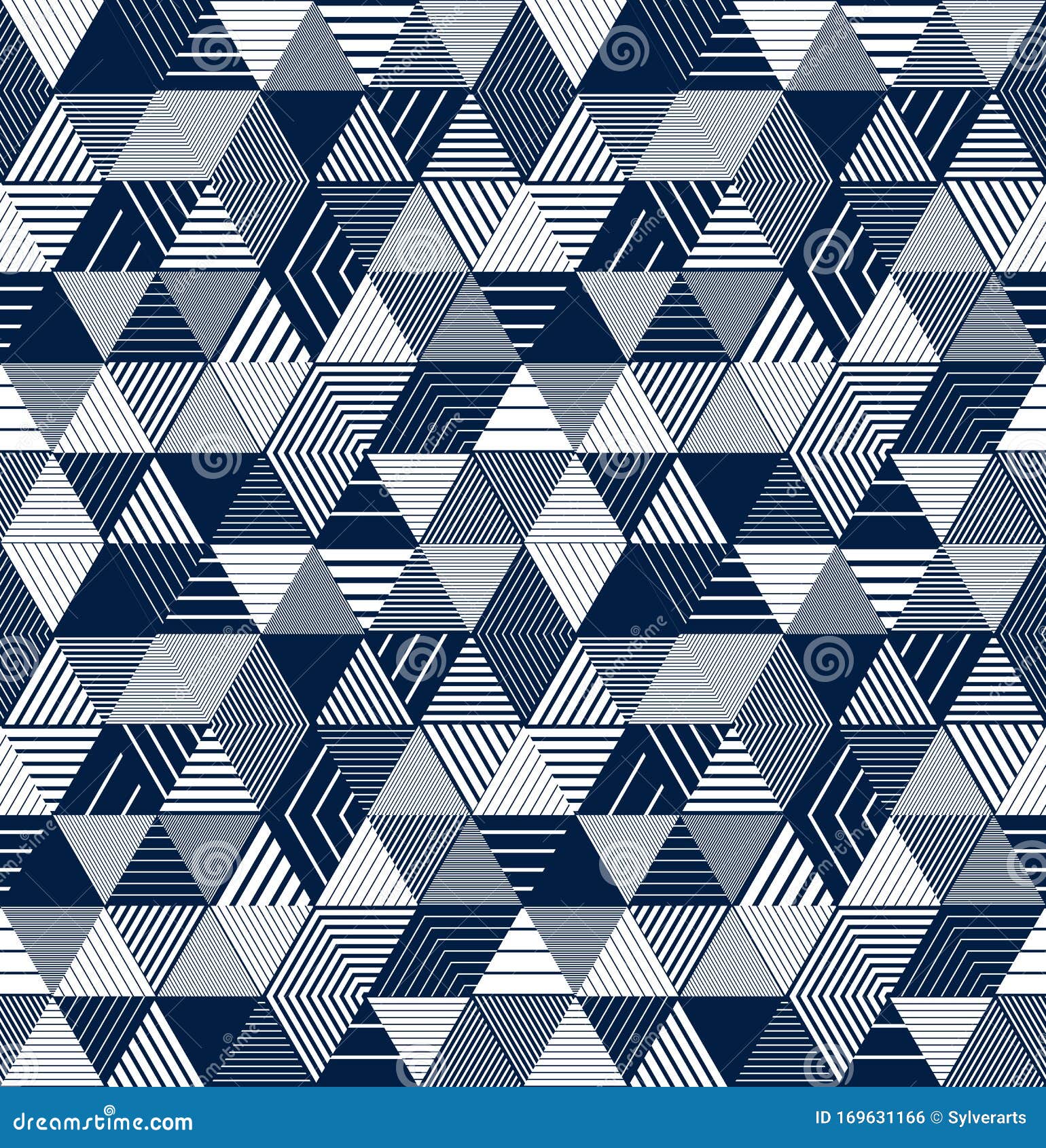 Seamless Isometric Lines Geometric Pattern, 3D Cubes Vector Tiling ...