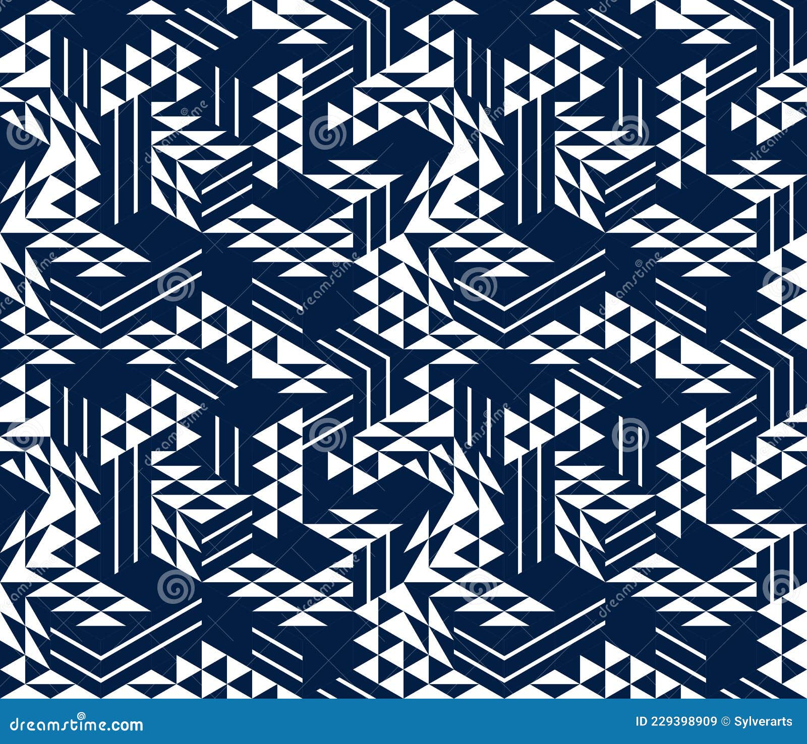 Seamless Isometric Rhombus and Triangles Geometric Pattern, 3D Cubes ...