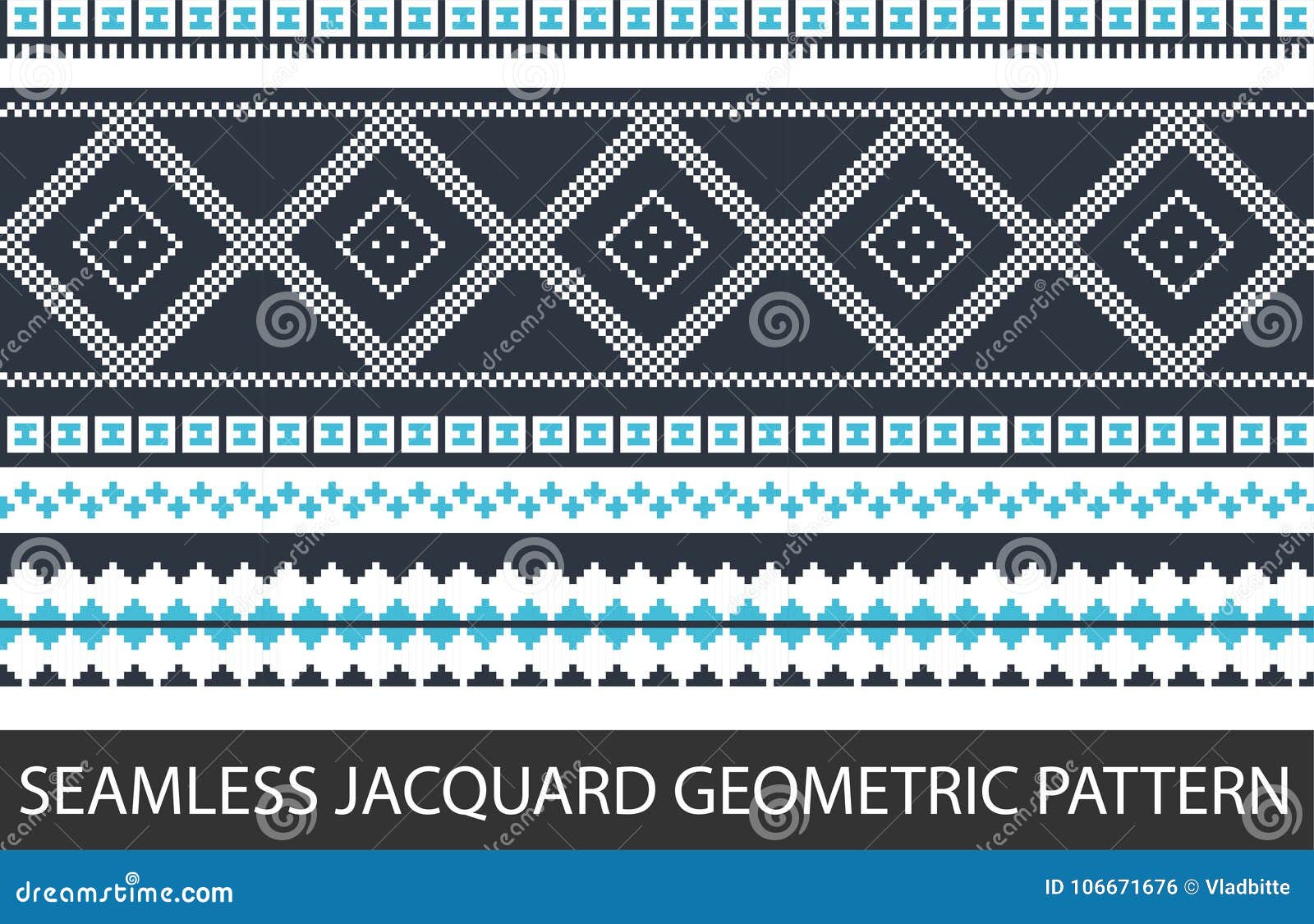 Seamless Jacquard Geometric Pattern in Vector Graphic Stock Vector ...