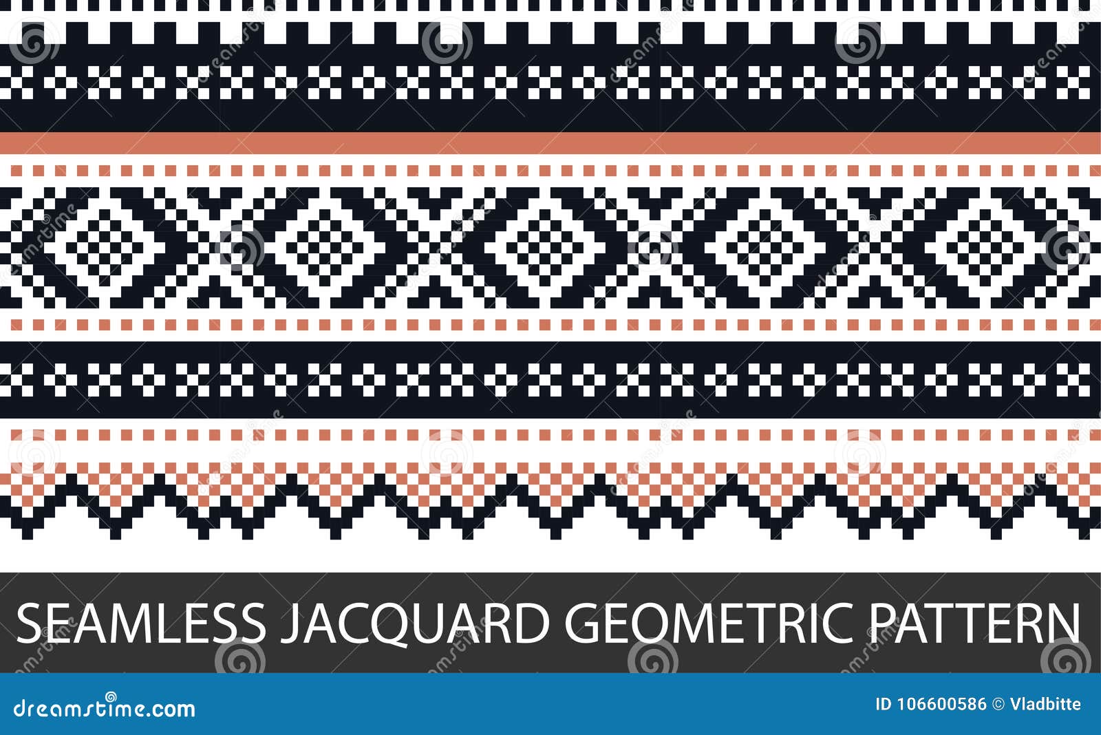 Seamless Jacquard Geometric Pattern in Vector Graphic Stock Vector ...